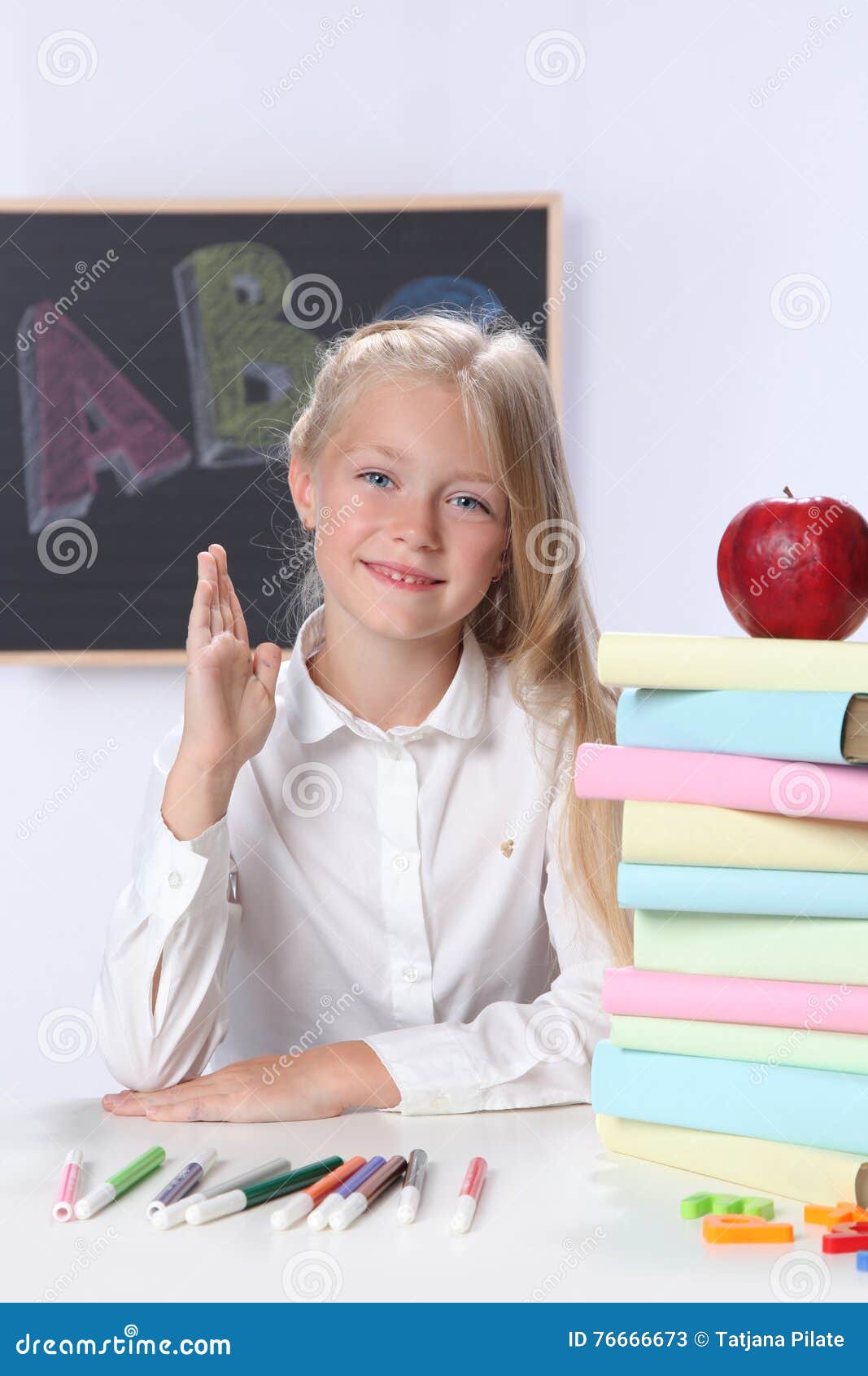 Task stock image. Image of desk, education, blond, happiness - 76666673