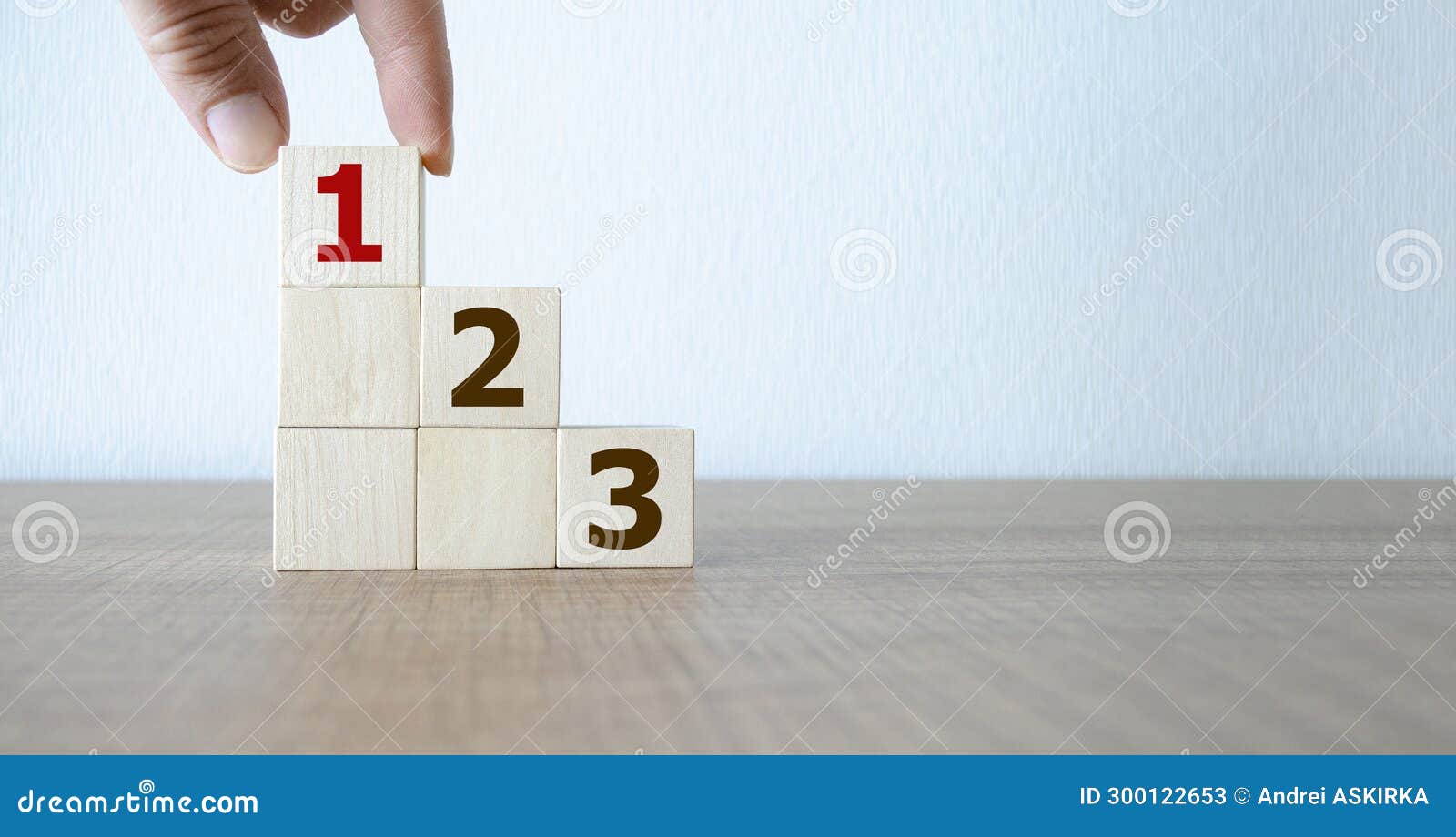 Task Priority and Management Concept, Hand Arranging Wooden Cube Blocks ...