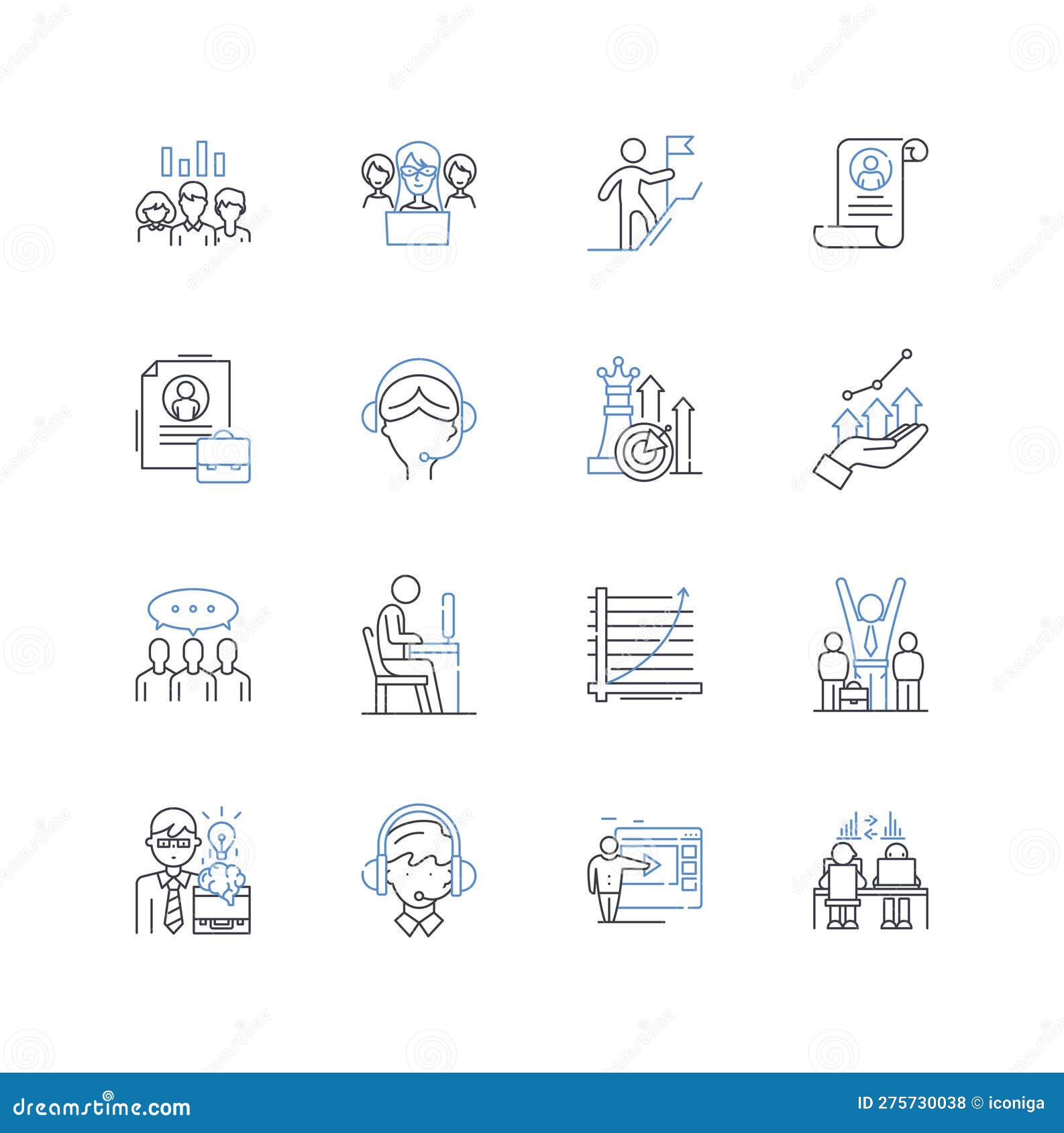 Task Procedure Line Icons Collection Steps Process Method Workflow Checklist Routine