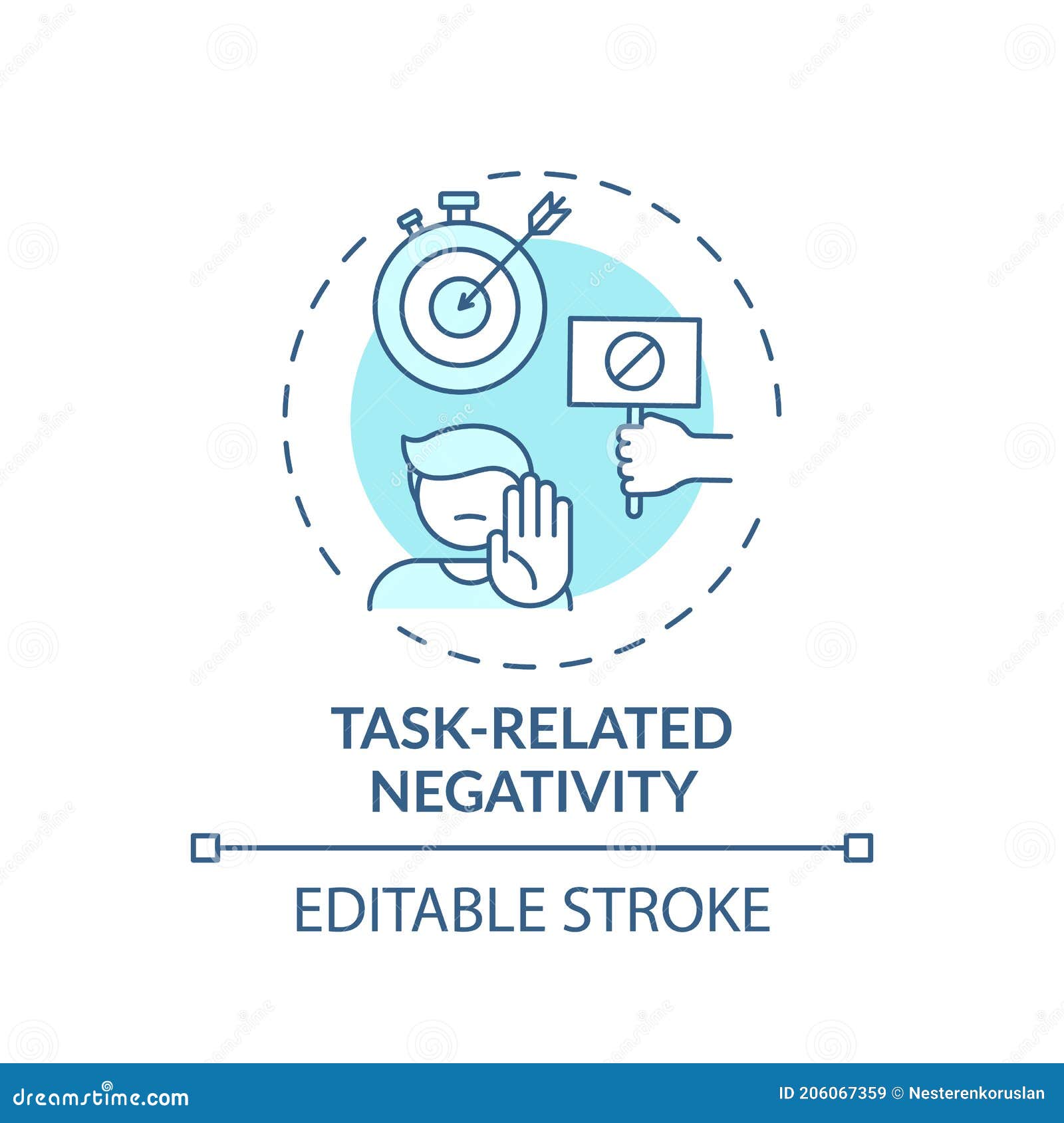 Task-related Negativity Concept Icon Stock Vector - Illustration of ...