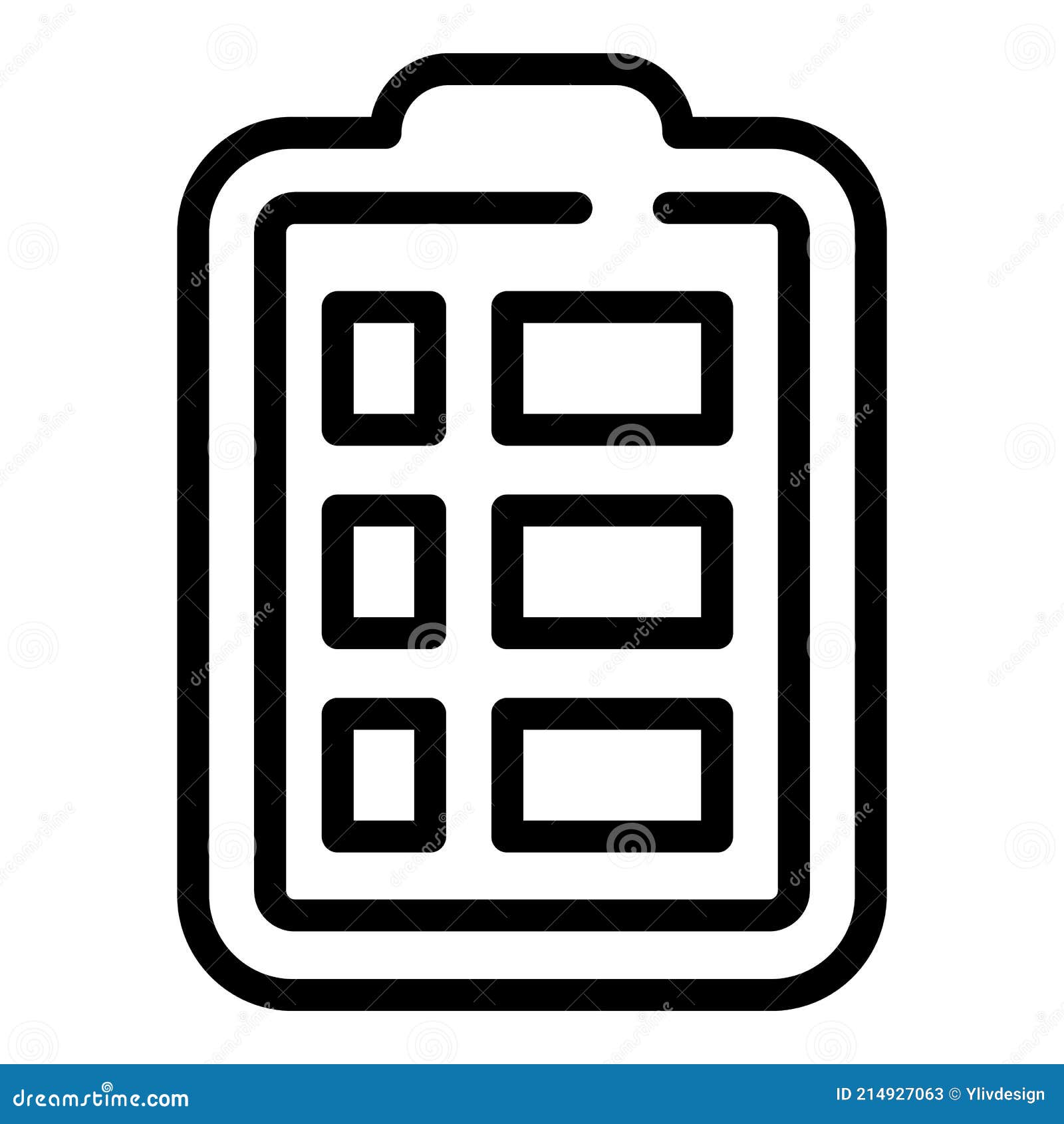 Task Schedule Board Icon, Outline Style Stock Vector - Illustration of ...