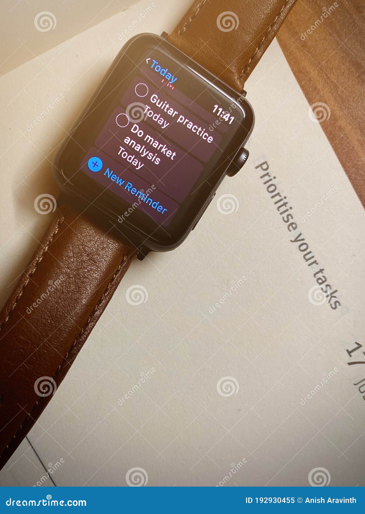 Task Scheduler with Smart Watch Stock Image - Image of taskprioritizer ...