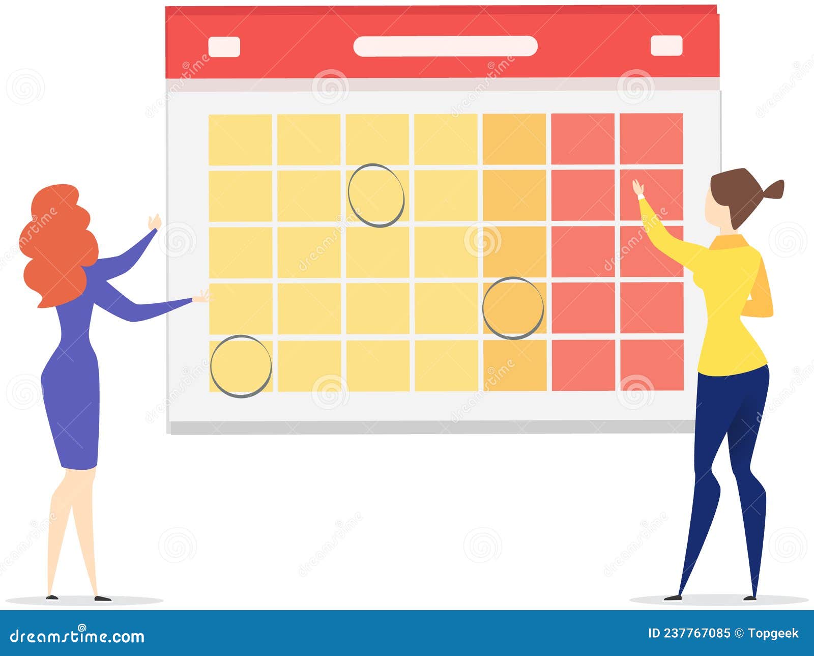 Task Scheduling, Process Organization Concept. Women Create Work ...