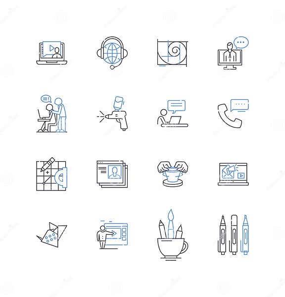 Task Sequence Line Icons Collection. Automation, Deployment, Configuration, Imaging ...