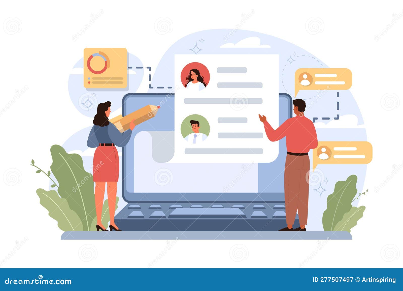 Tasking. Setting and Following Schedule Stock Vector - Illustration of ...