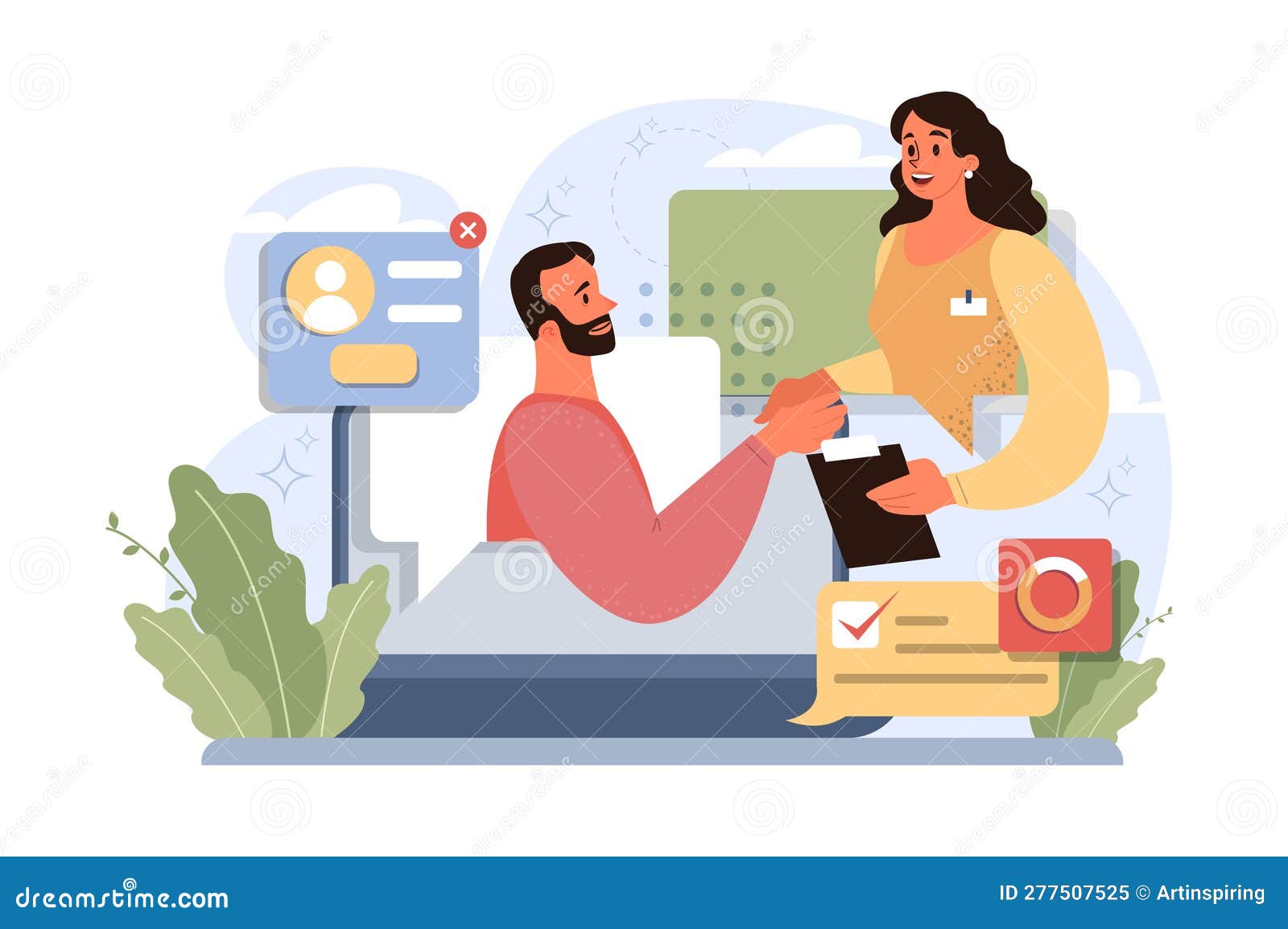 Tasking. Setting and Following Schedule Stock Illustration ...