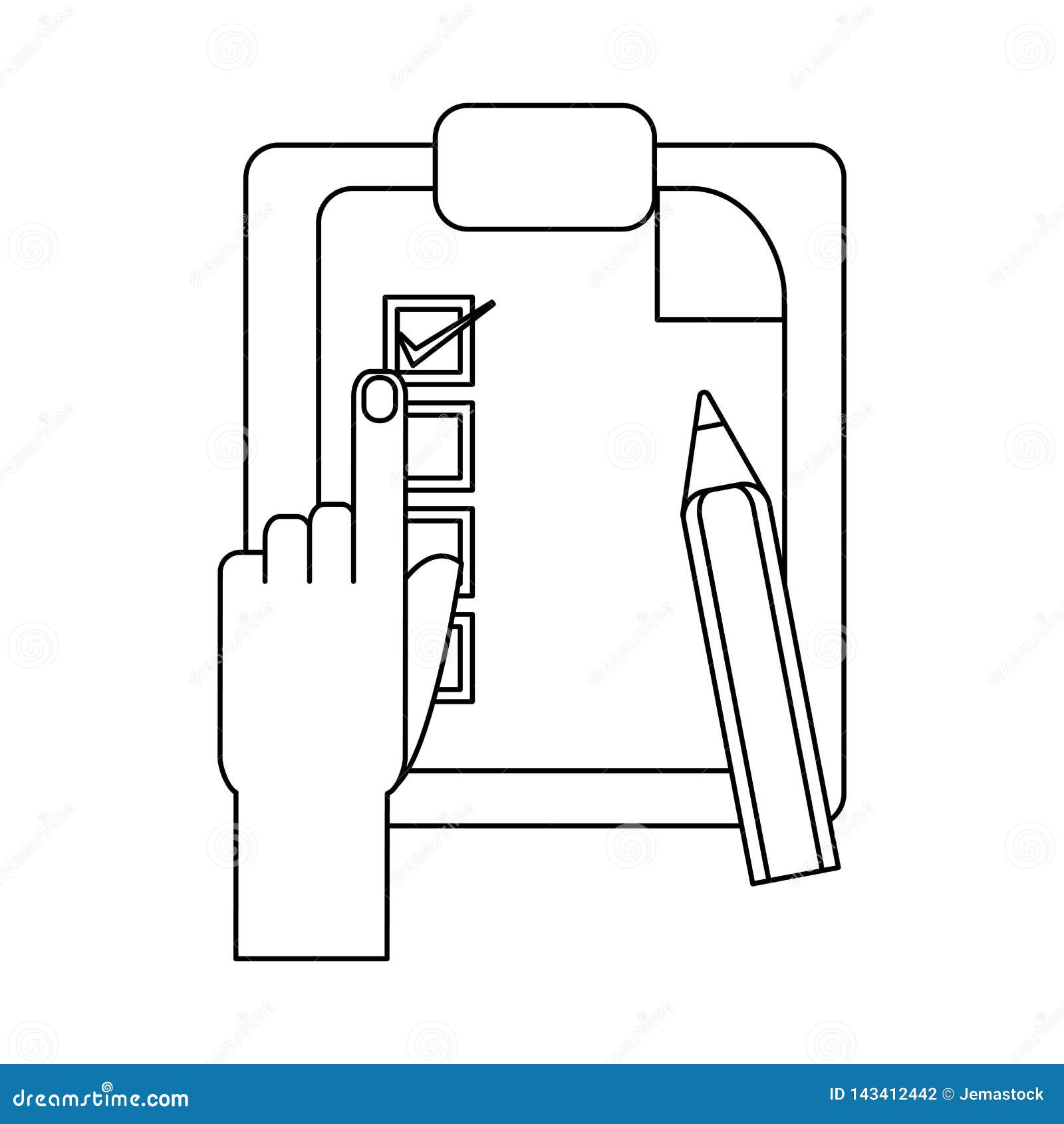 Tasks Clipboard Icon In Hands And Pen And Copy Space, Clipboard With ...