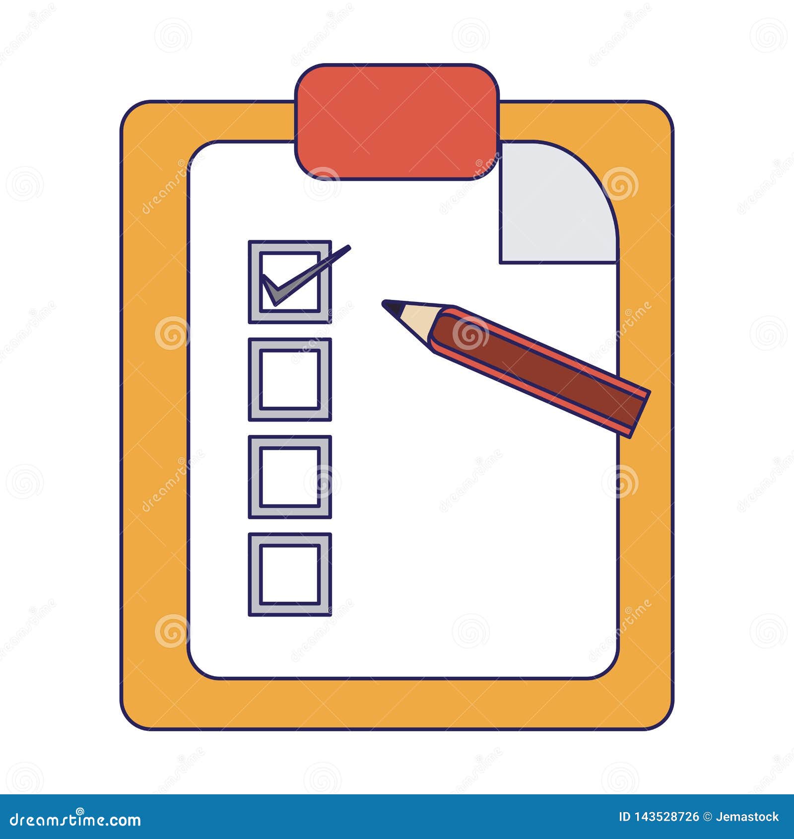 Tasks on Clipboard Blue Lines Stock Vector - Illustration of report ...