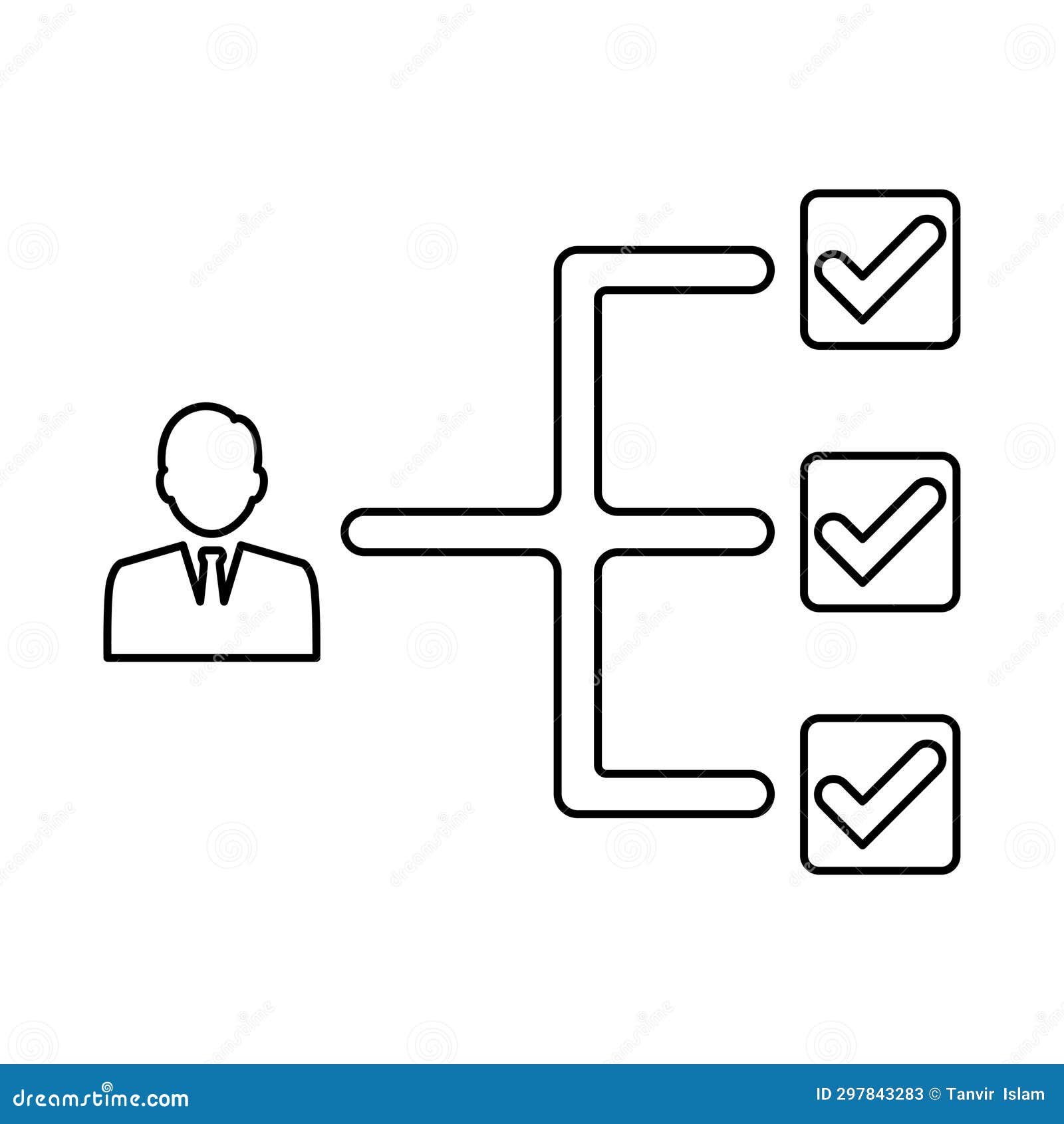 Tasks Completed Icon in Outline Style Stock Illustration - Illustration ...