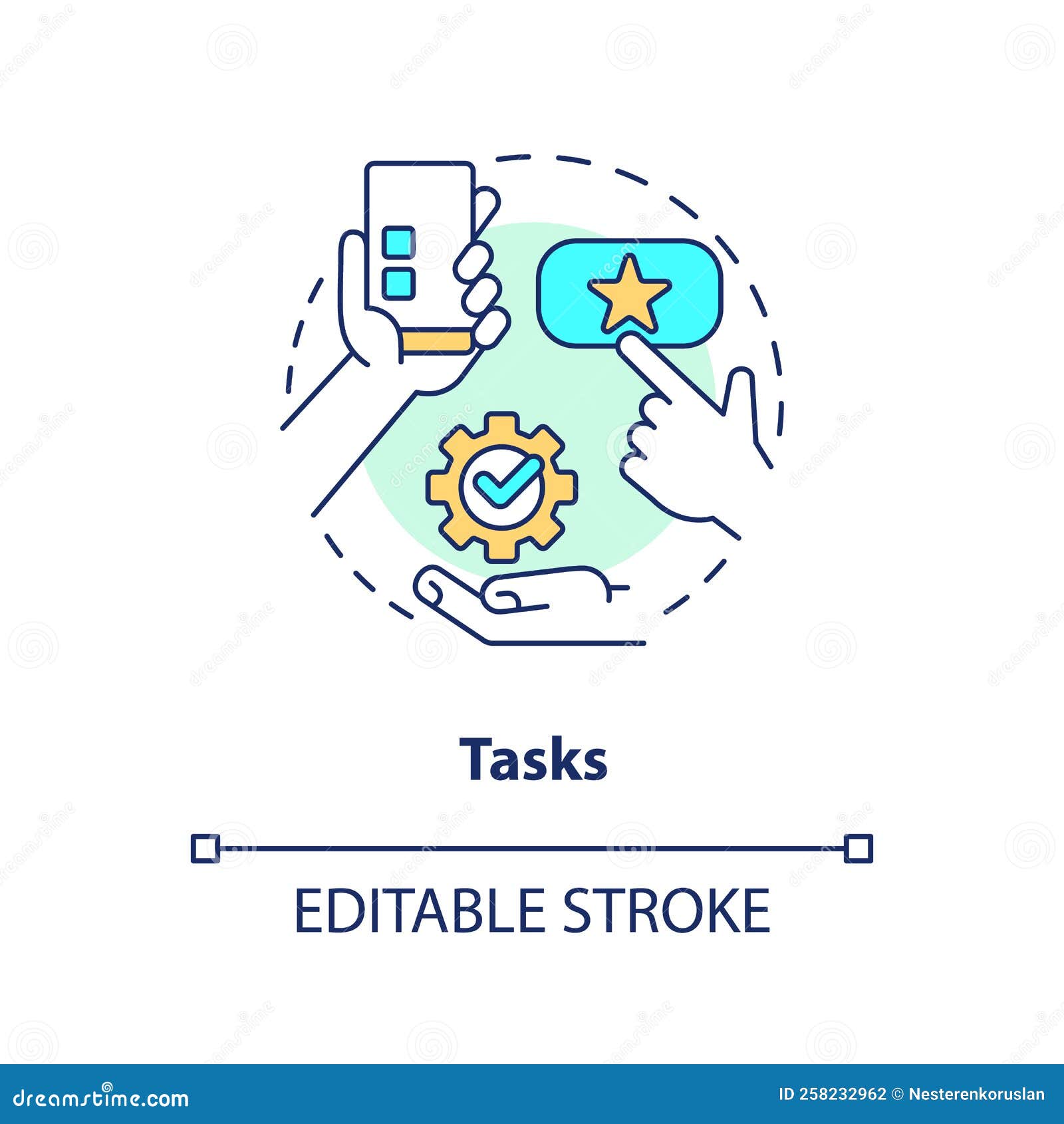 Tasks concept icon stock vector. Illustration of testing - 258232962
