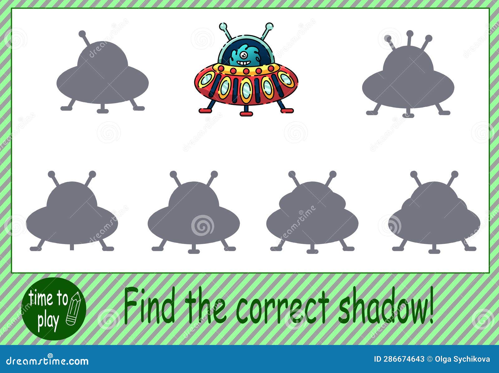 Logical Tasks. Find the Right Shadow from the Robot Stock Vector ...