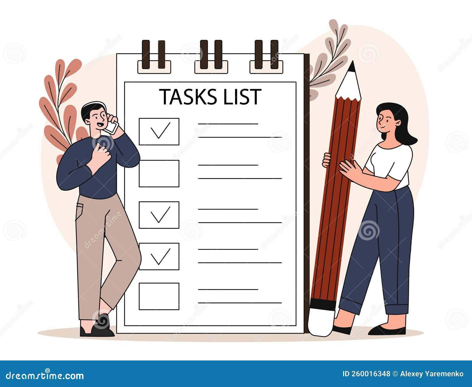 Tasks list concept stock vector. Illustration of vector - 260016348 Tasks list concept stock vector. Illustration of vector - 260016348