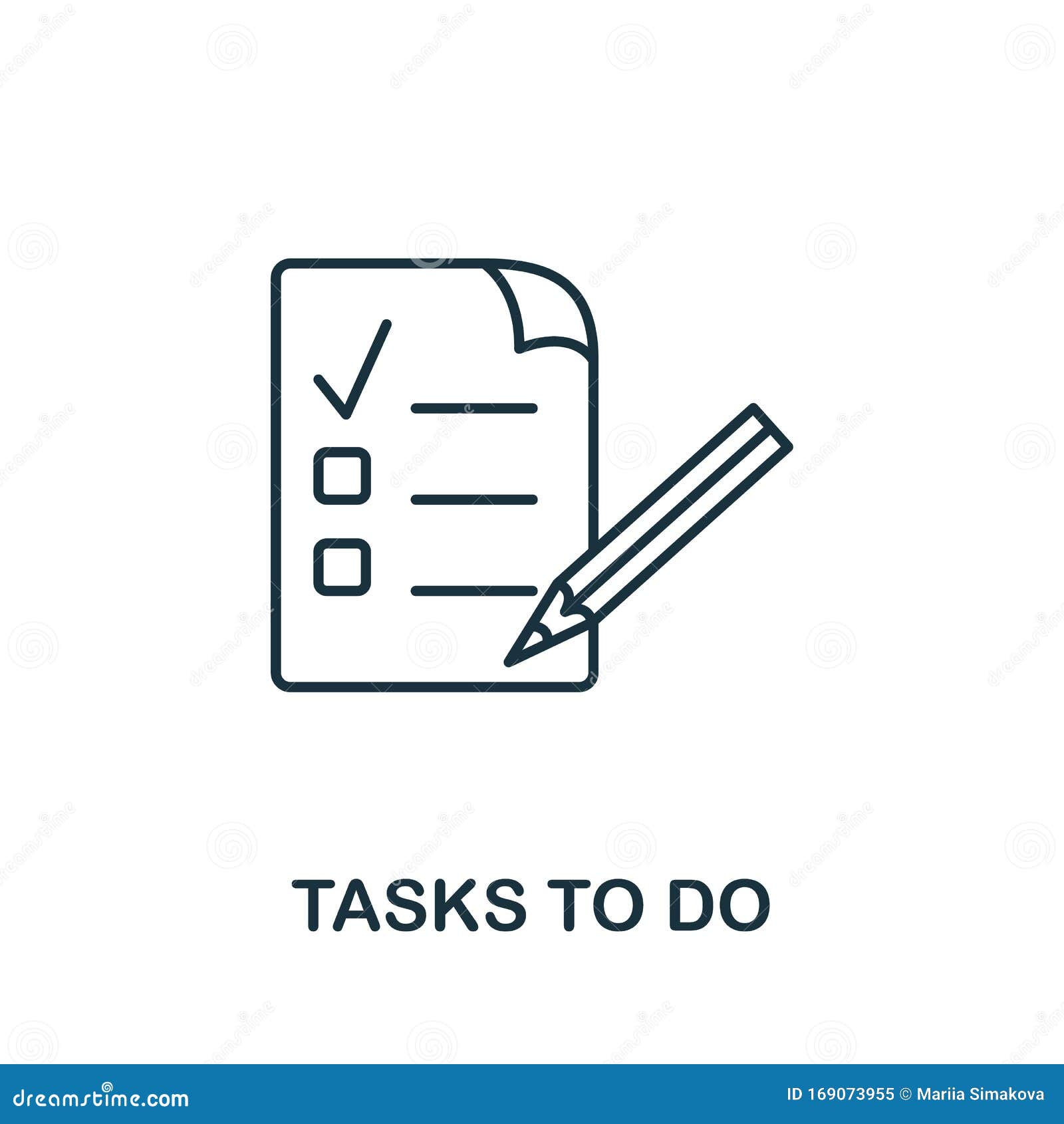Tasks To Do Icon. Line Style Symbol from Productivity Icon Collection ... Tasks To Do Icon. Line Style Symbol from Productivity Icon Collection ...