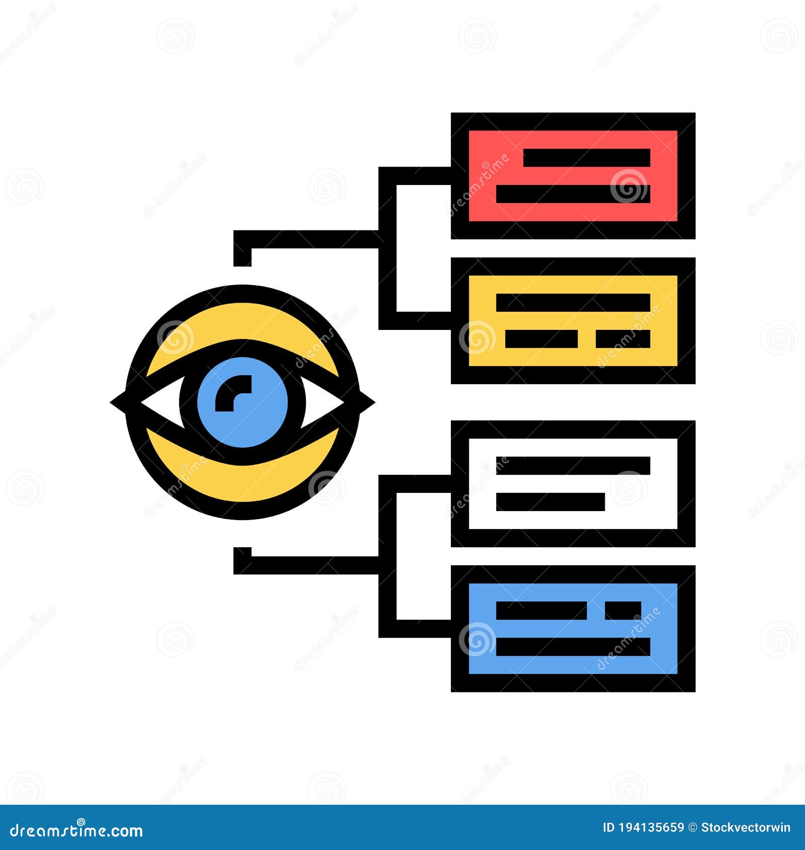 Tasks Vision Color Icon Vector Illustration Stock Vector - Illustration ...