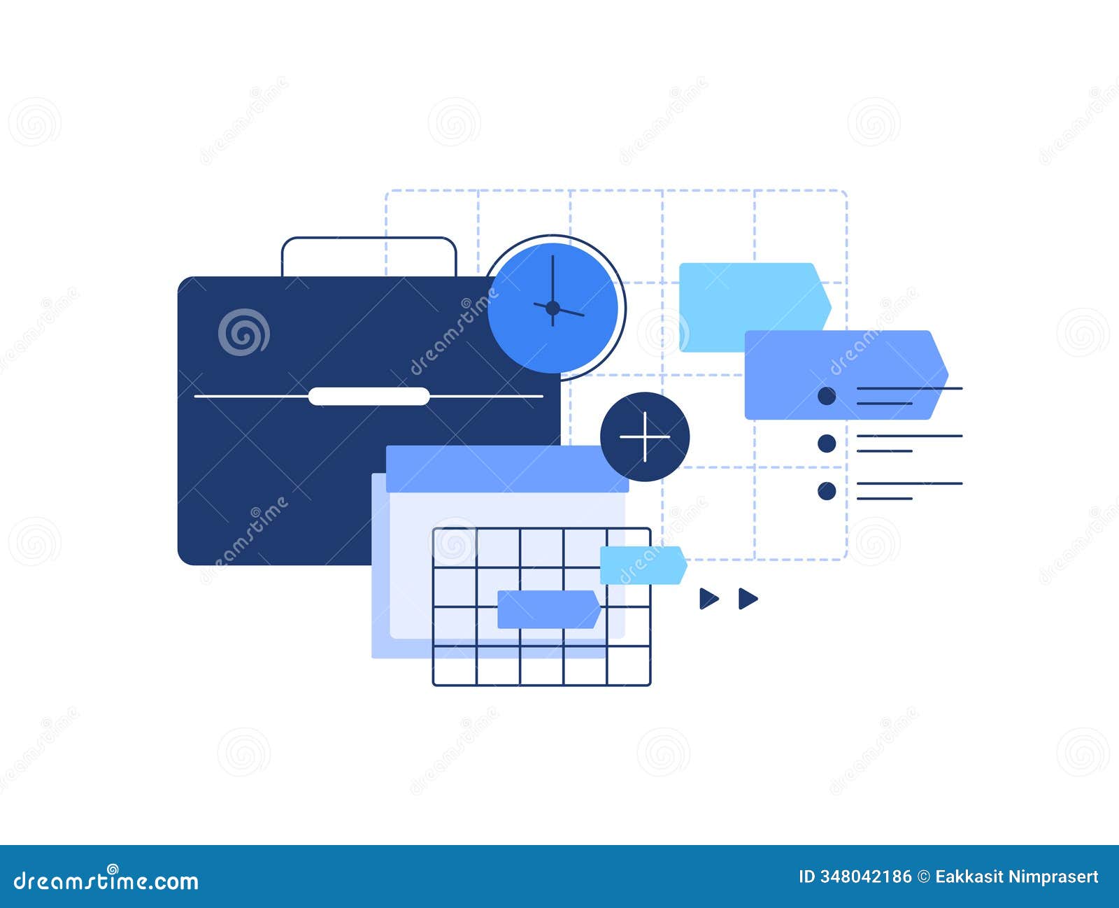 Business Tasks and Project Planning. Flat Illustration Stock ...
