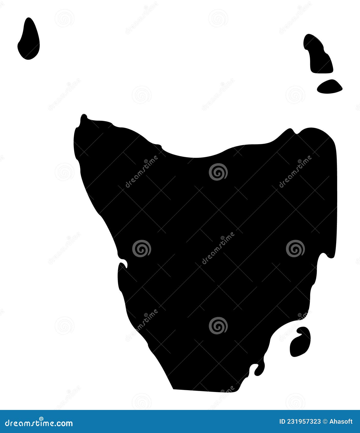 Tasmania - Australia Map Vector Illustration Stock Vector ...