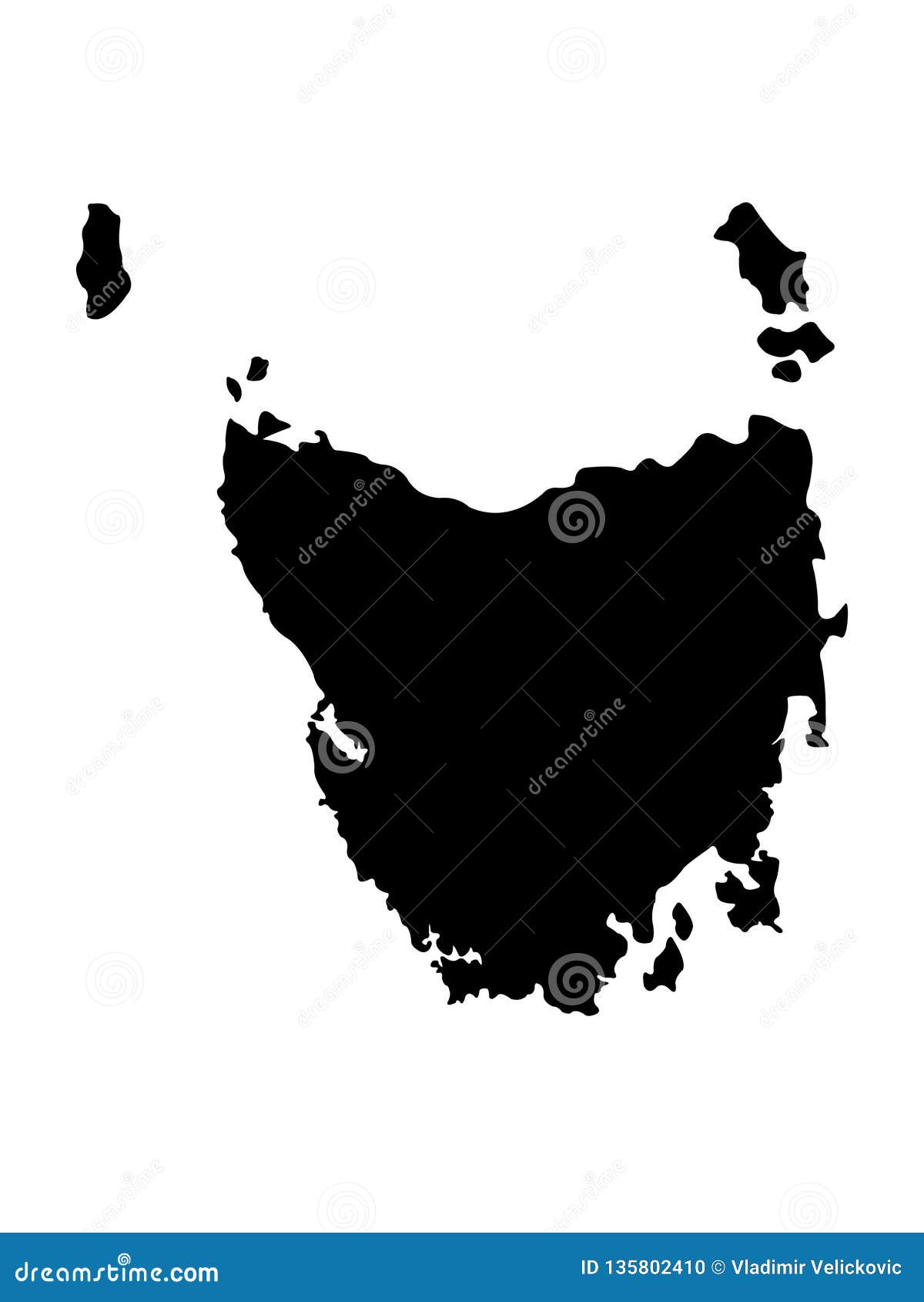 Tasmania Map - is an Island State of Australia Stock Vector ...