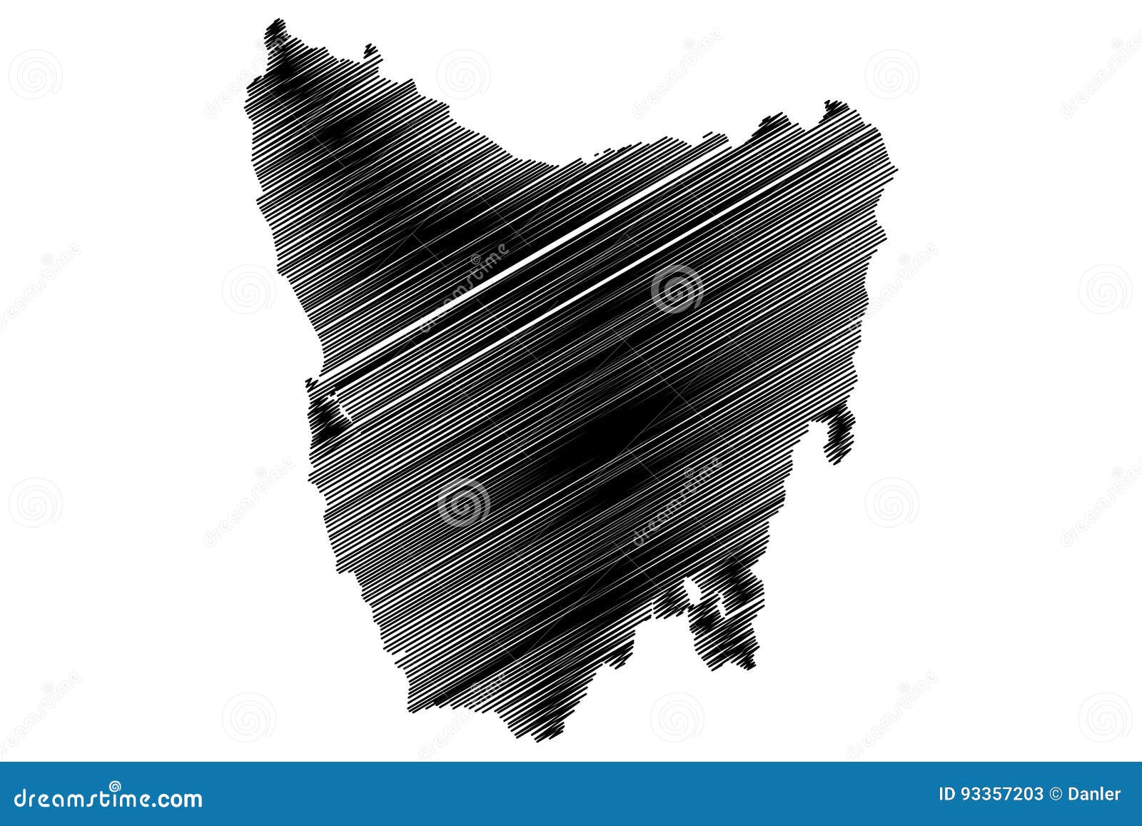 Tasmania map vector stock vector. Illustration of country - 93357203