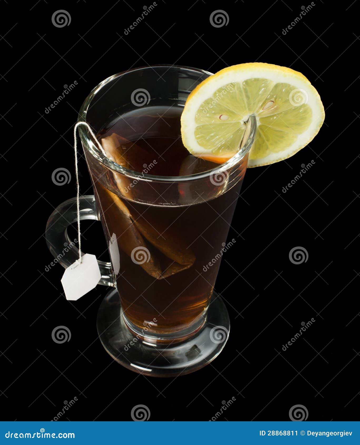 Tasse Tee mit Teebeutel stockbild. Bild von aromatisch - 28868811