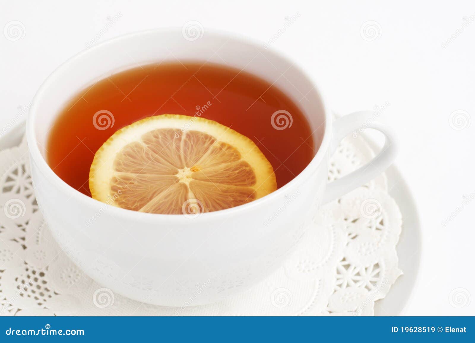 Tasse Tee mit Zitrone stockbild. Bild von becher, frisch - 19628519