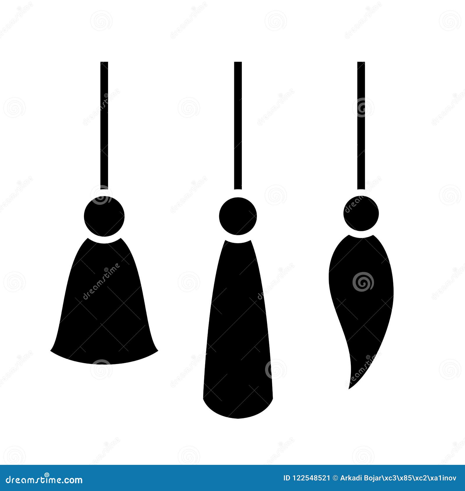 Tassel icon stock vector. Illustration of abstract, shape - 122548521