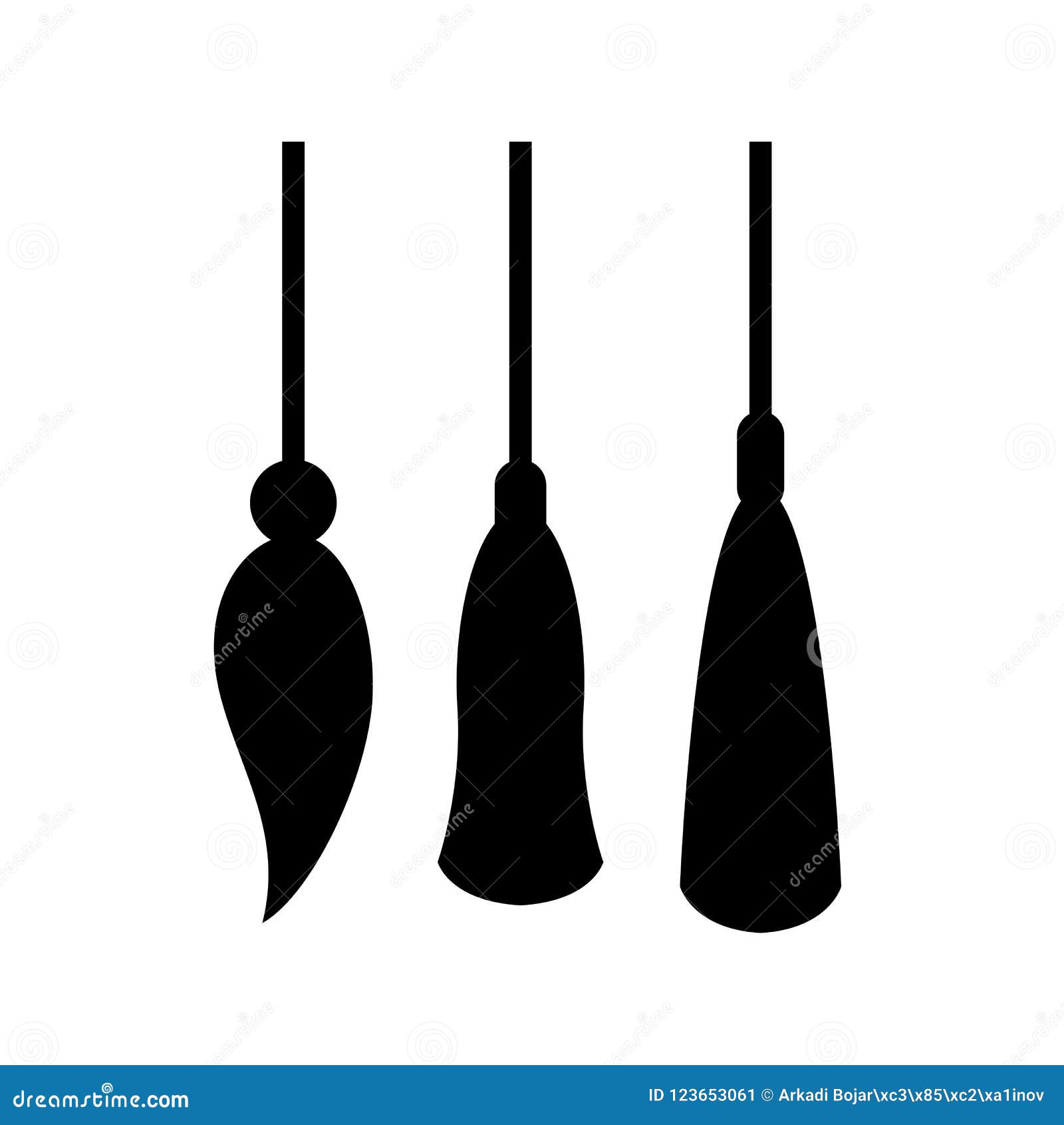 Tassel vector icon stock vector. Illustration of element - 123653061