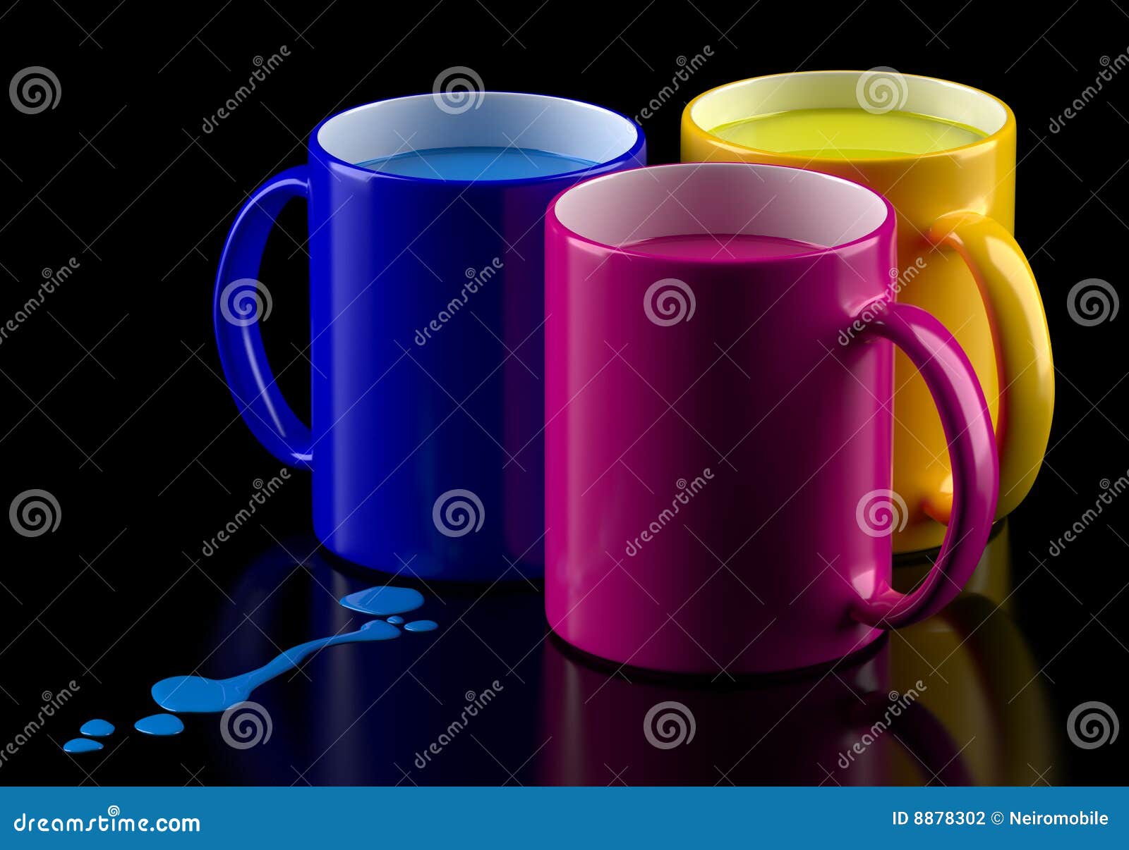 Tasses de cmyk photo stock. Image du coloré, prévision - 8878302