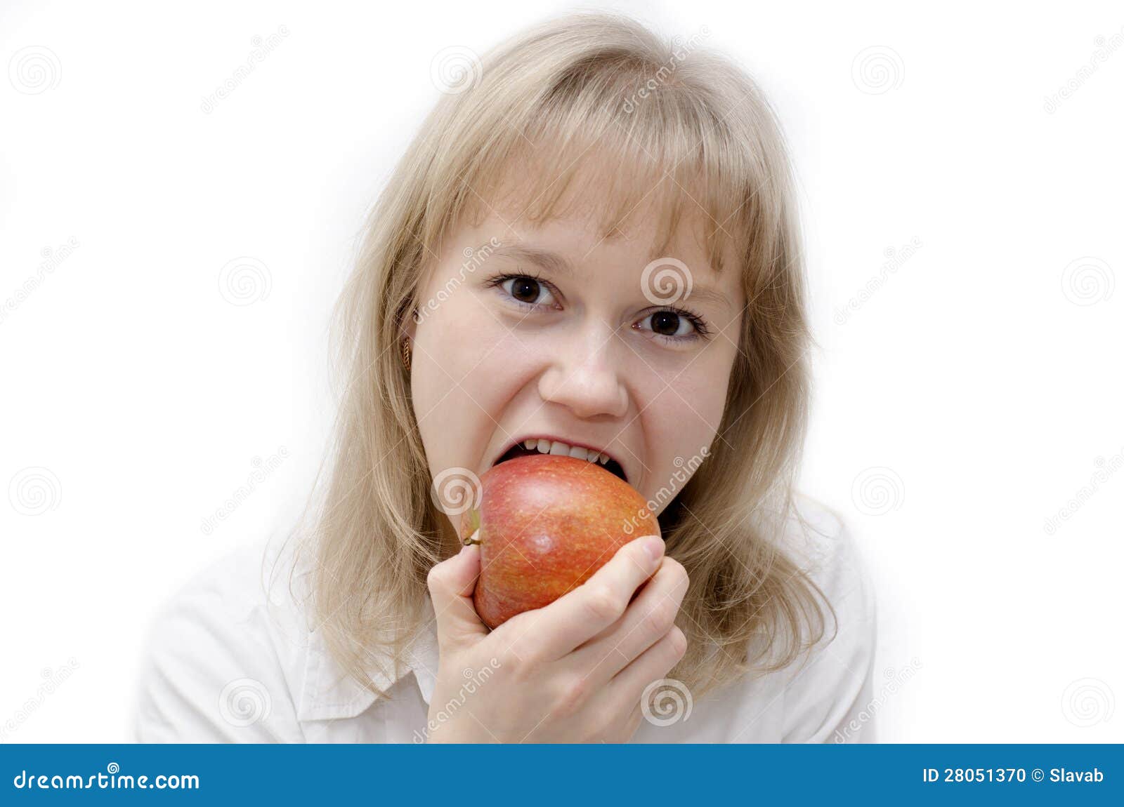 Taste an apple stock photo. Image of attractive, adult - 28051370