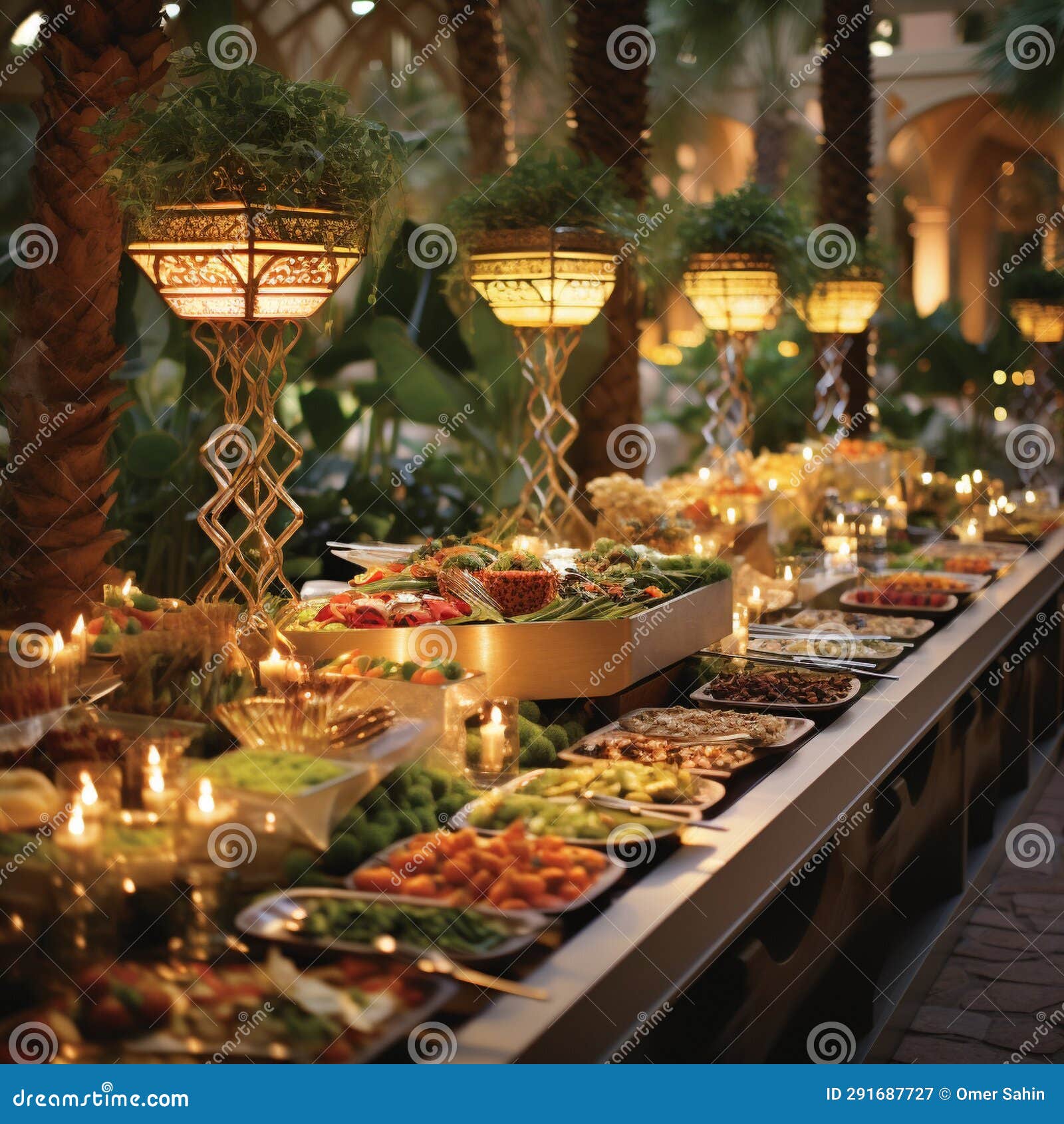 A Taste of Culture: Globally-inspired Dining Stations Stock Image ...