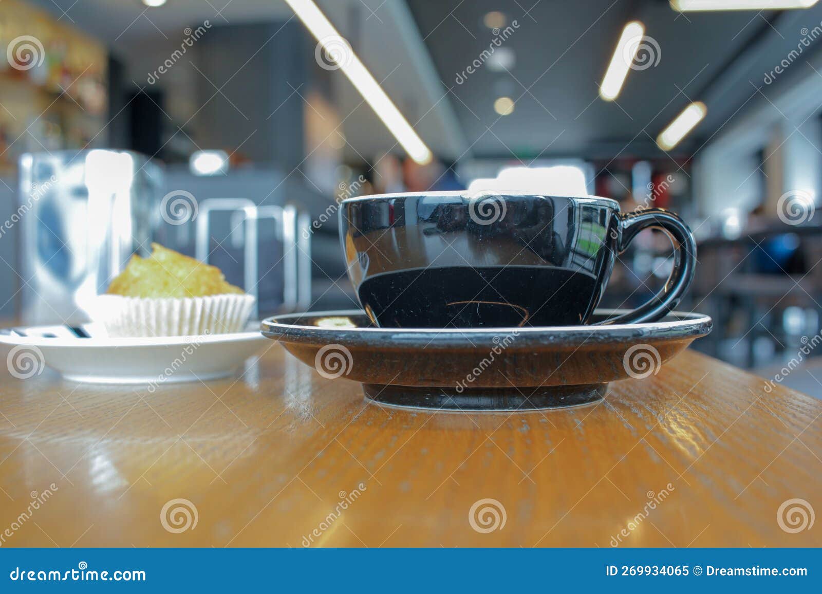A Cup of Coffee in a Cafeteria Stock Image - Image of closeup, cafe ...