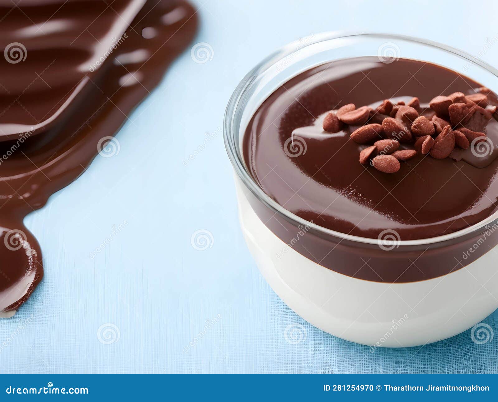 Divine Chocolate Bliss: Gourmet Pudding Perfection on a Delectable ...