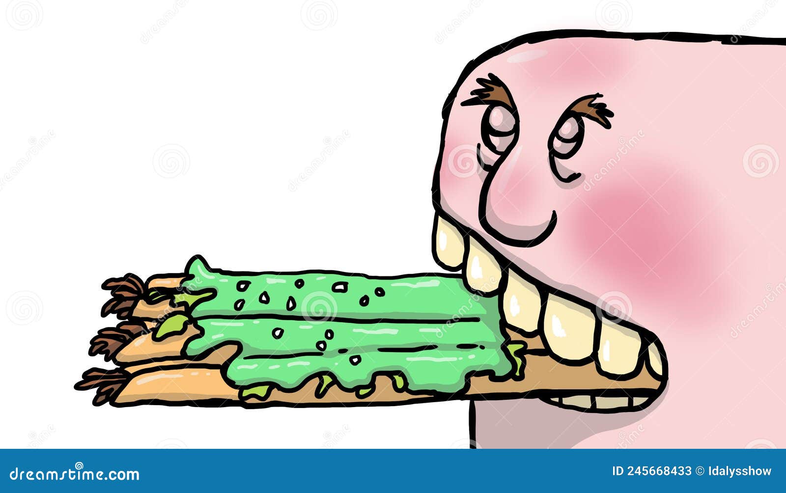 Taste eat and devour stock illustration. Illustration of love - 245668433