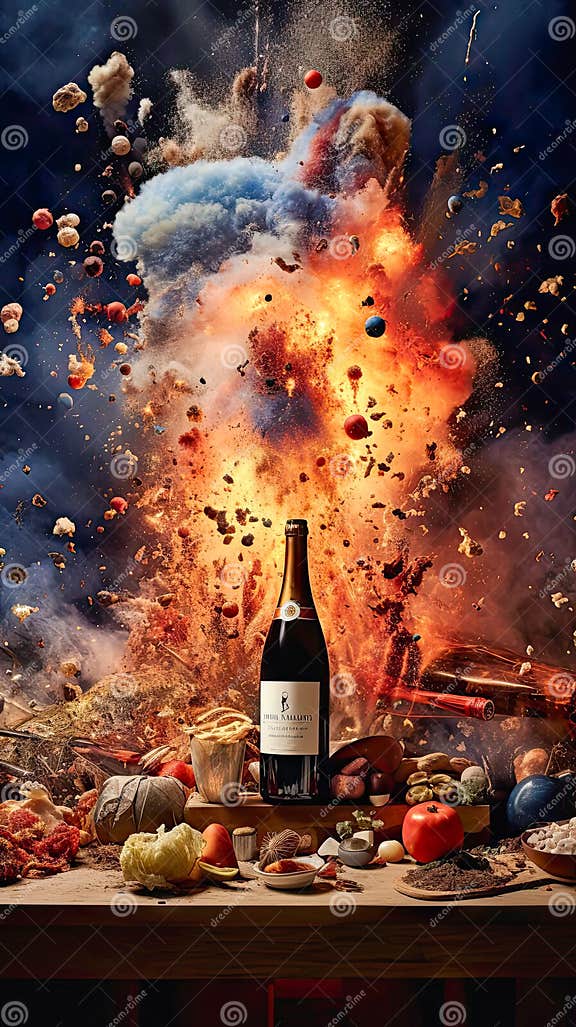 A Taste Explosion of the Best Wine in the World Stock Illustration ...