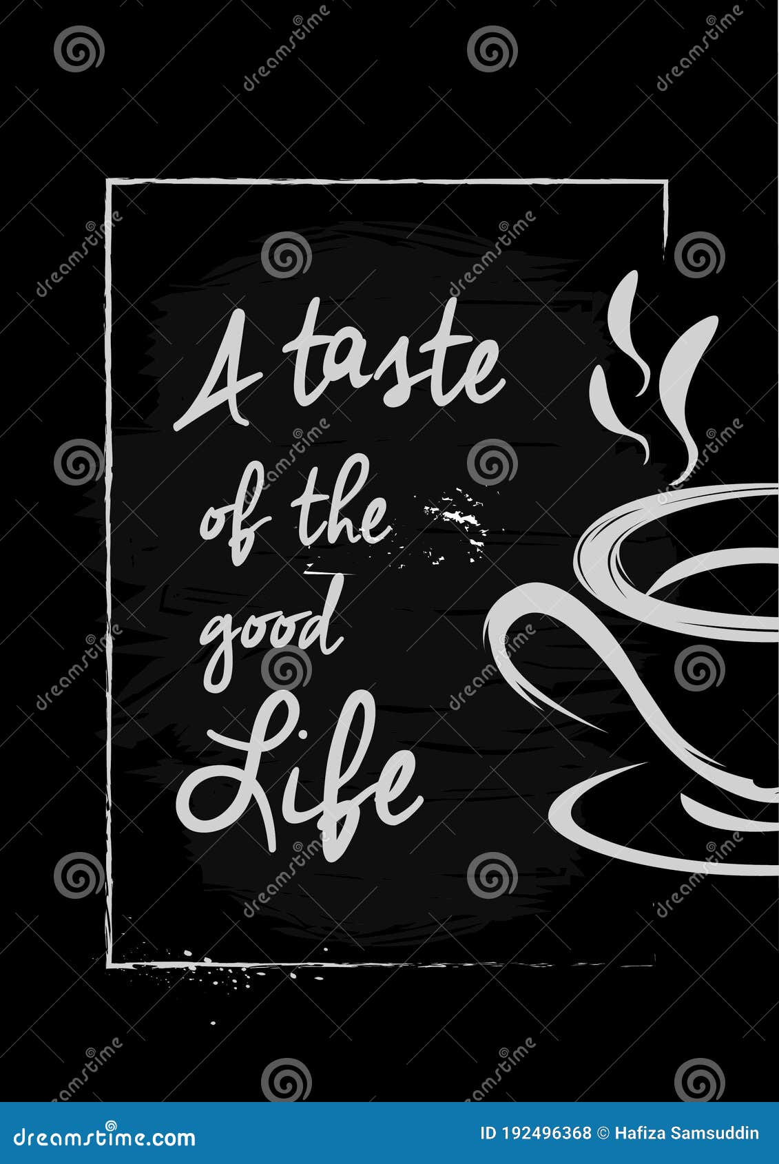 A Taste of a the Good Life Design. Vector Illustration Decorative ...
