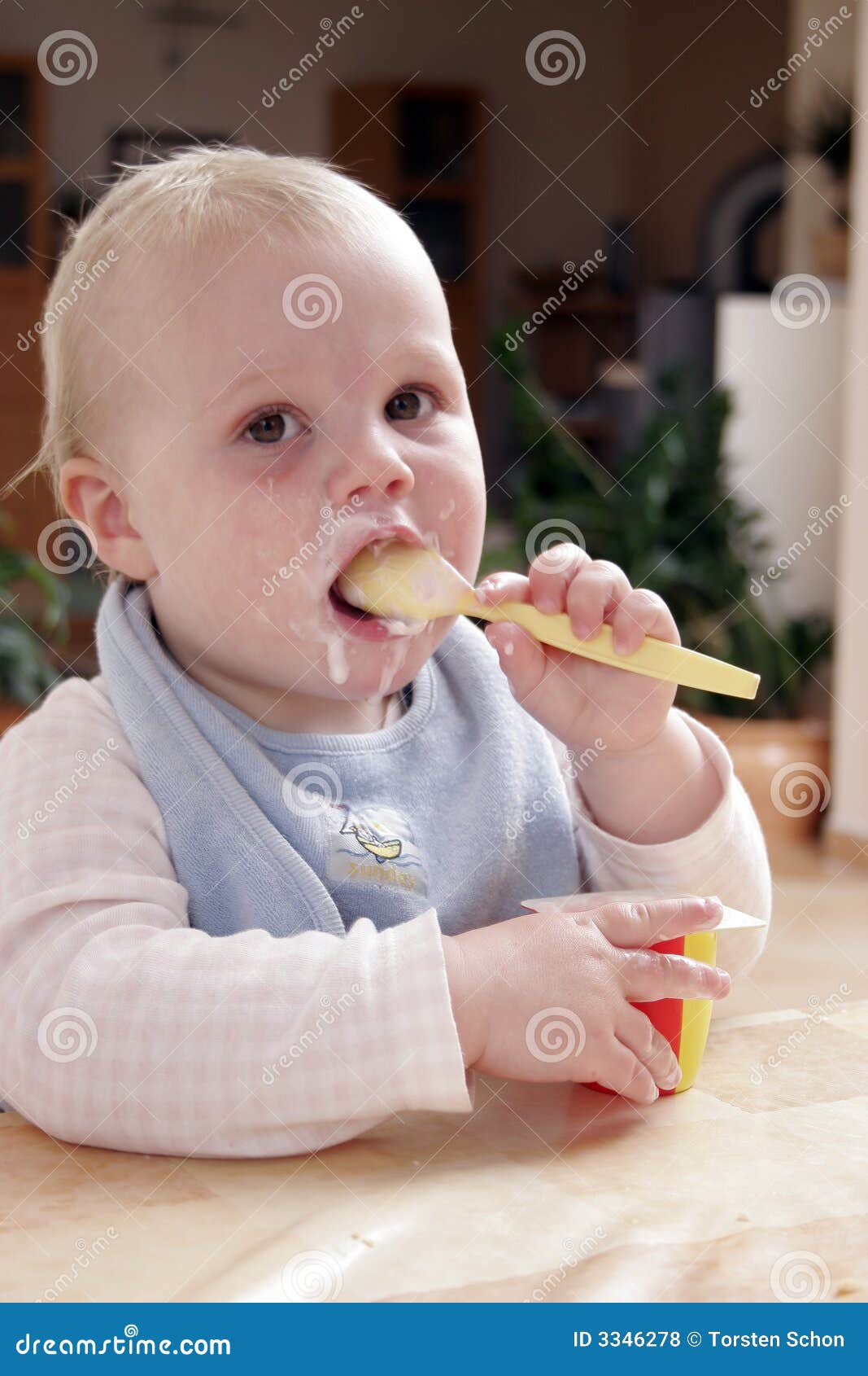 It tasted good stock photo. Image of lick, girl, yoghurt - 3346278