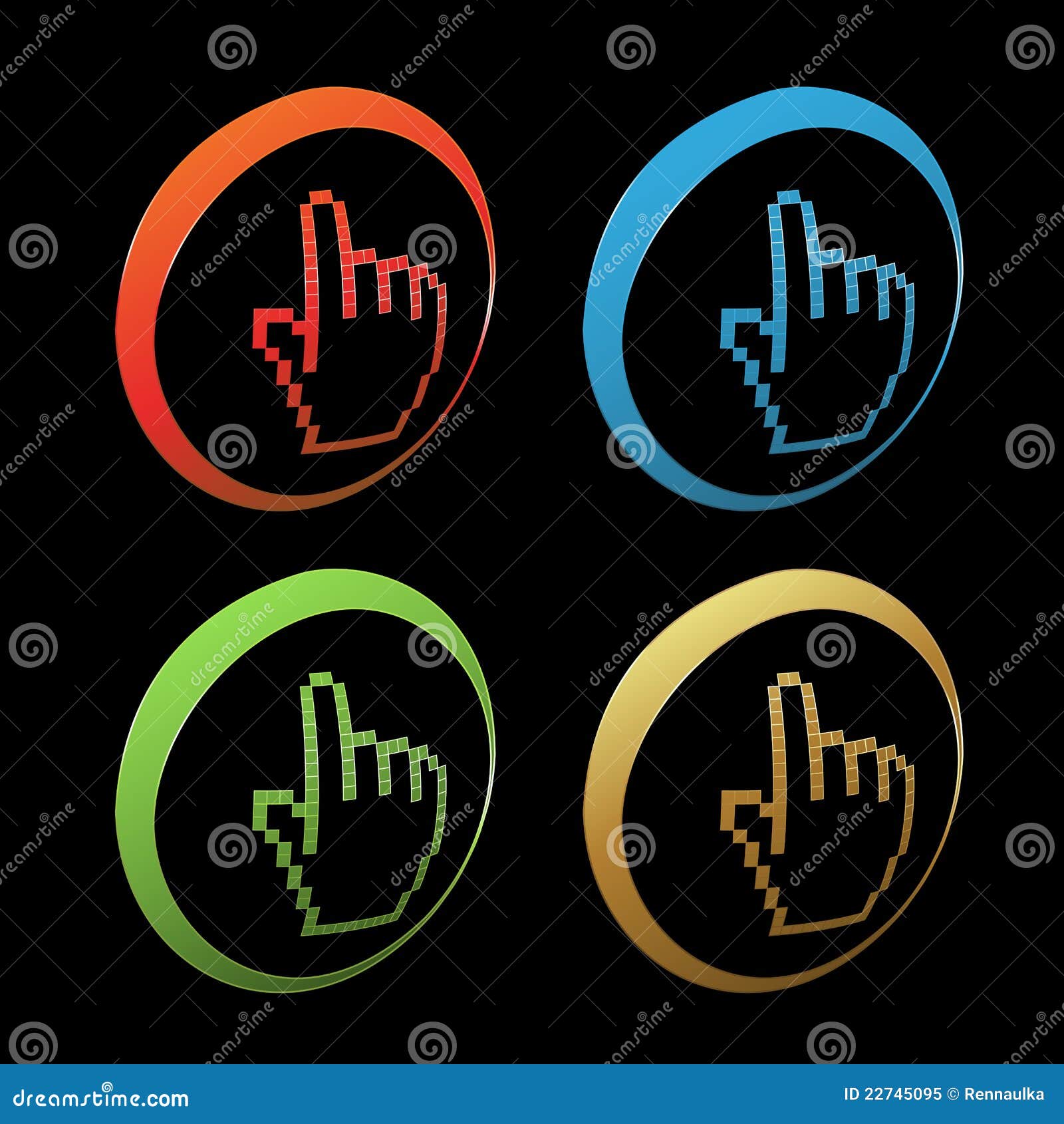 Tasten - Cursors der Hand vektor abbildung. Illustration von verbindung ...