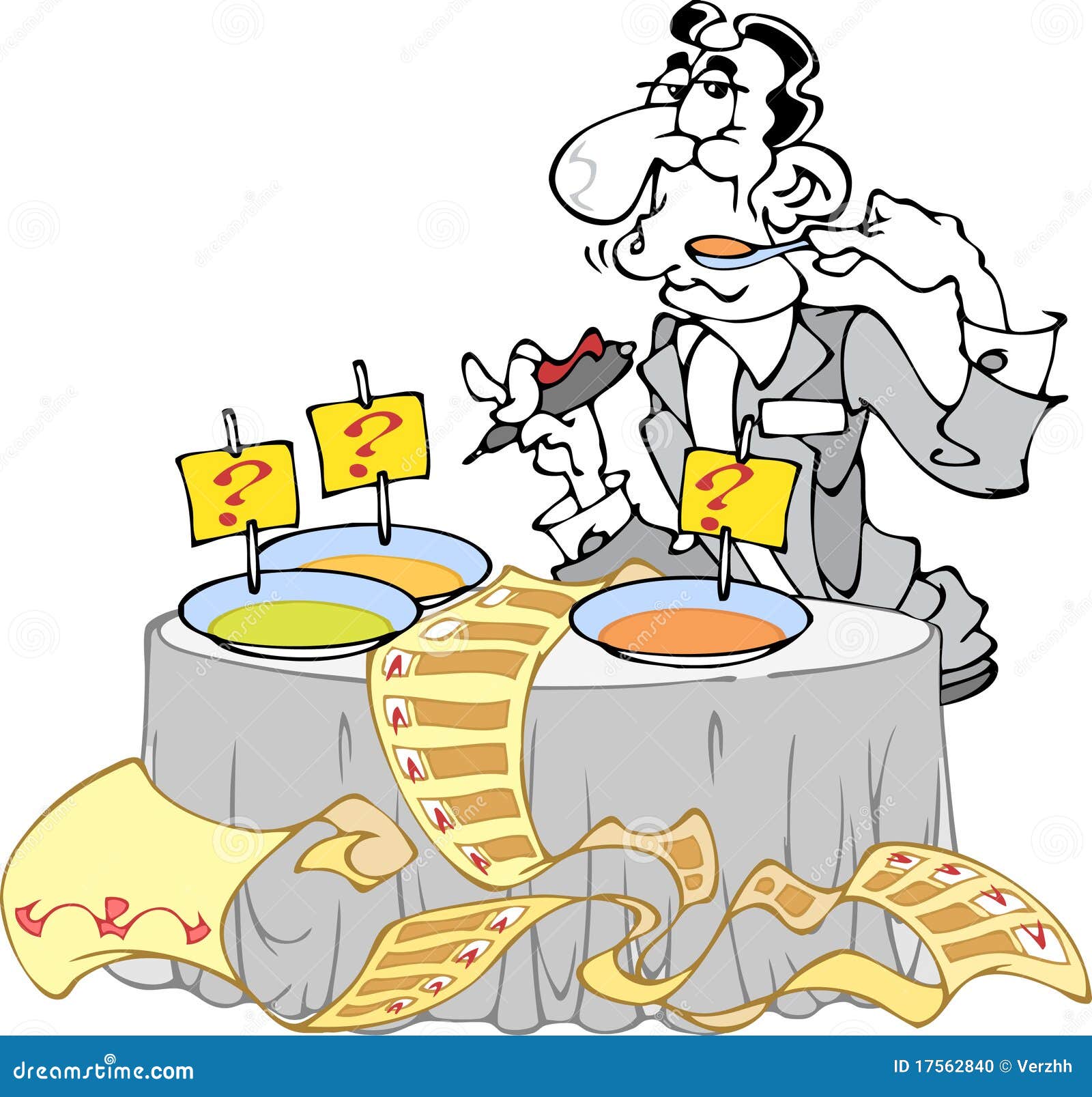 Taster stock vector. Illustration of table, flavor, evaluate - 17562840