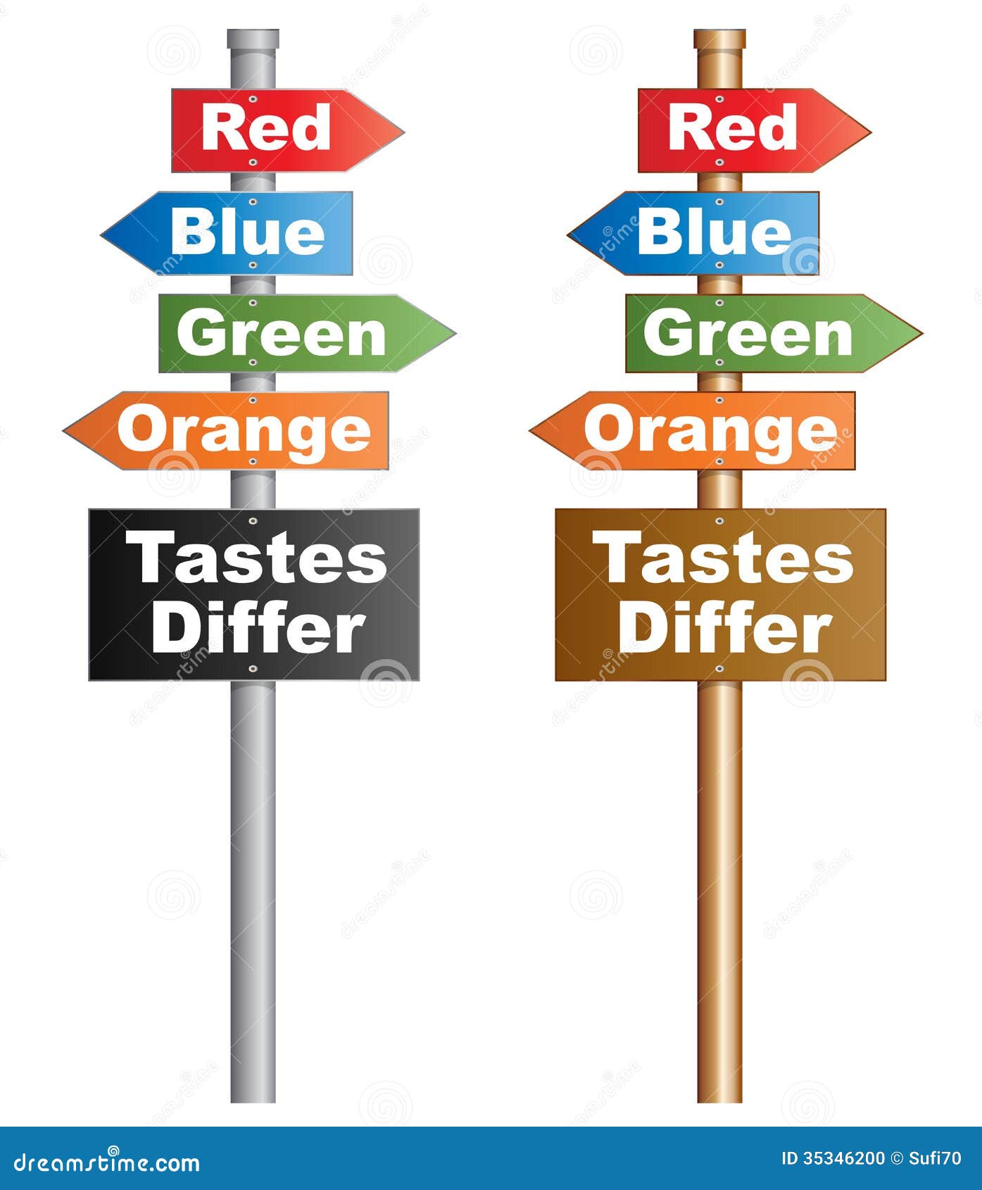 Tastes Differ stock vector. Illustration of human, design - 35346200