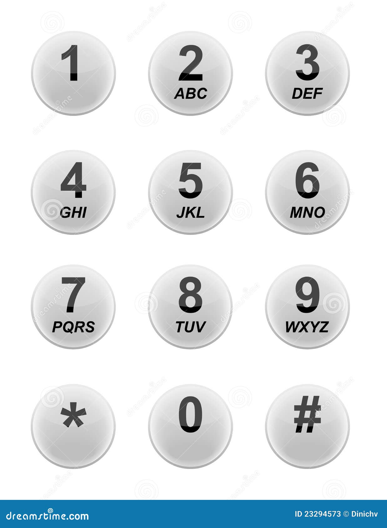 Tastiera Bianca Del Telefono Illustrazione Vettoriale - Illustrazione ...