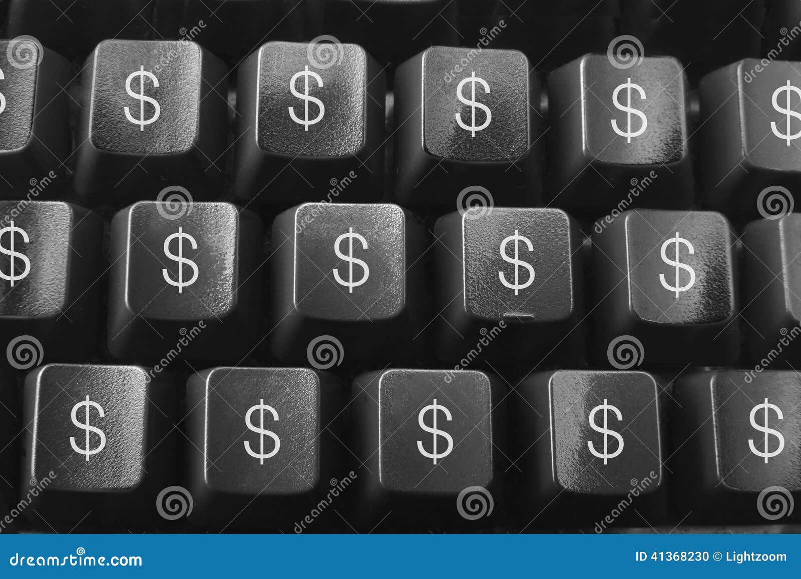 Tastiera Di Computer Con I Simboli Del Dollaro Fotografia Stock ...