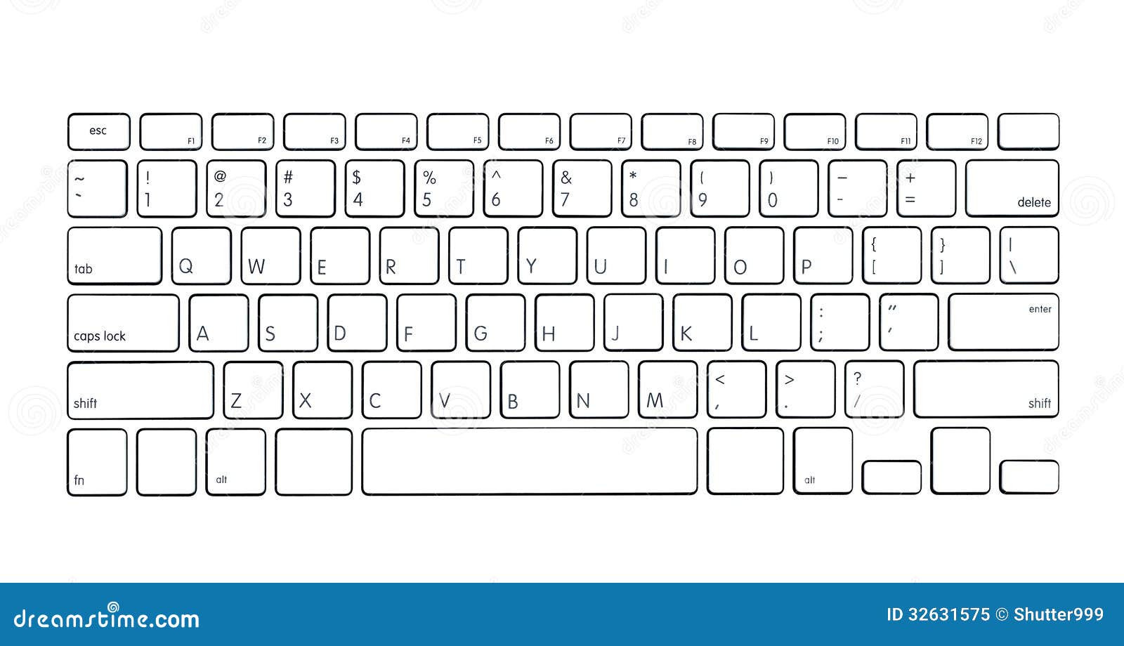 Tastiera Di Computer Moderna Illustrazione di Stock - Illustrazione di ...