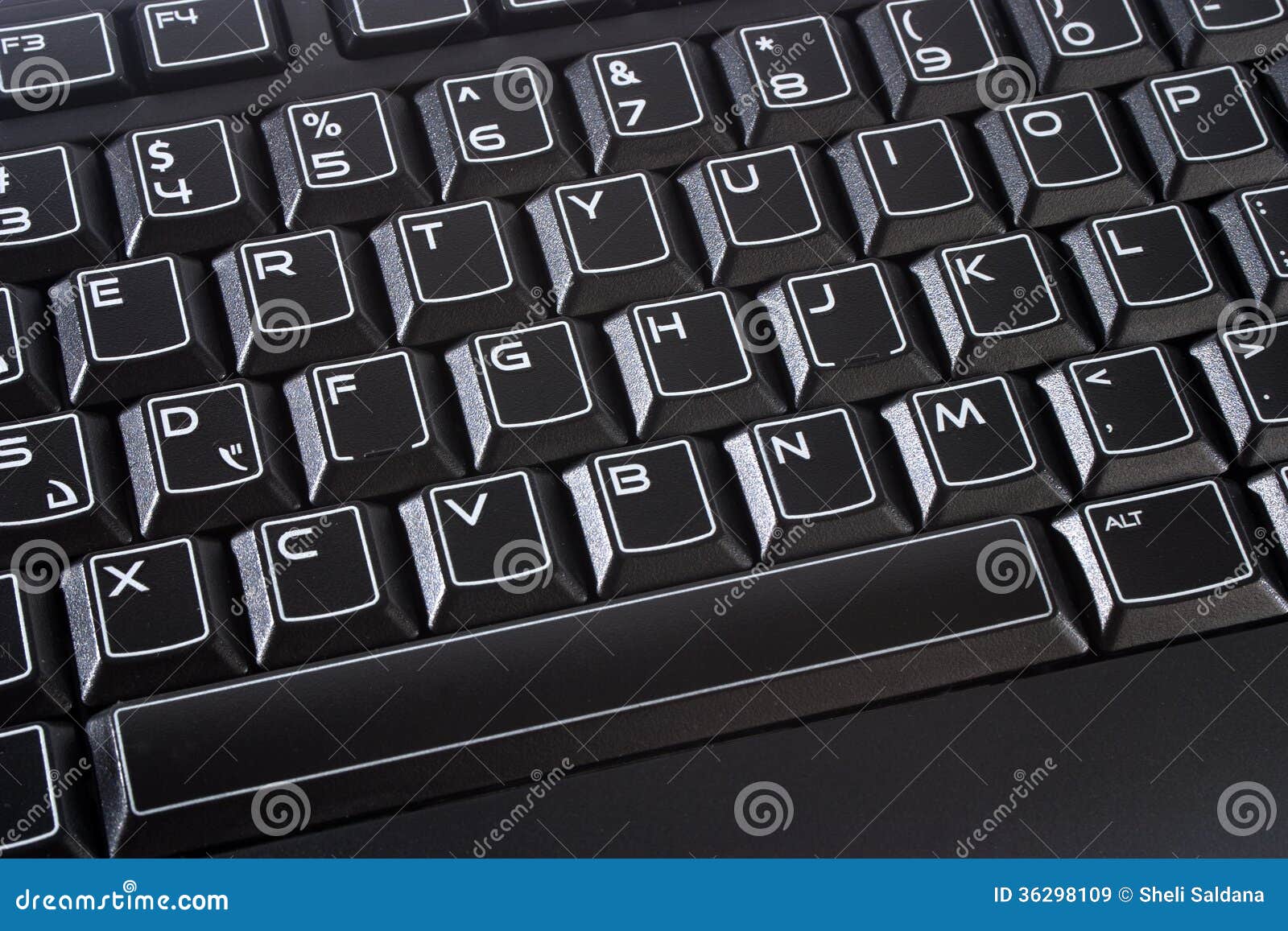 Tastiera di computer nera immagine stock. Immagine di nero - 36298109