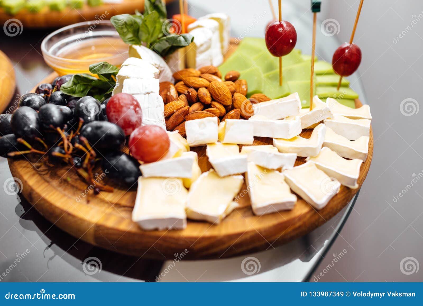 Tasting Cheese Dish . Delicious Cheese on the Table. Table Setting at a ...