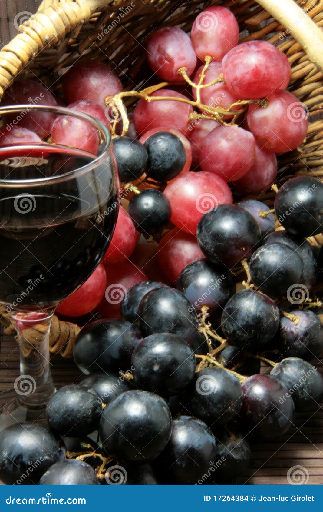 Tasting of Grape and Bottle of Red Wine Stock Photo - Image of ...