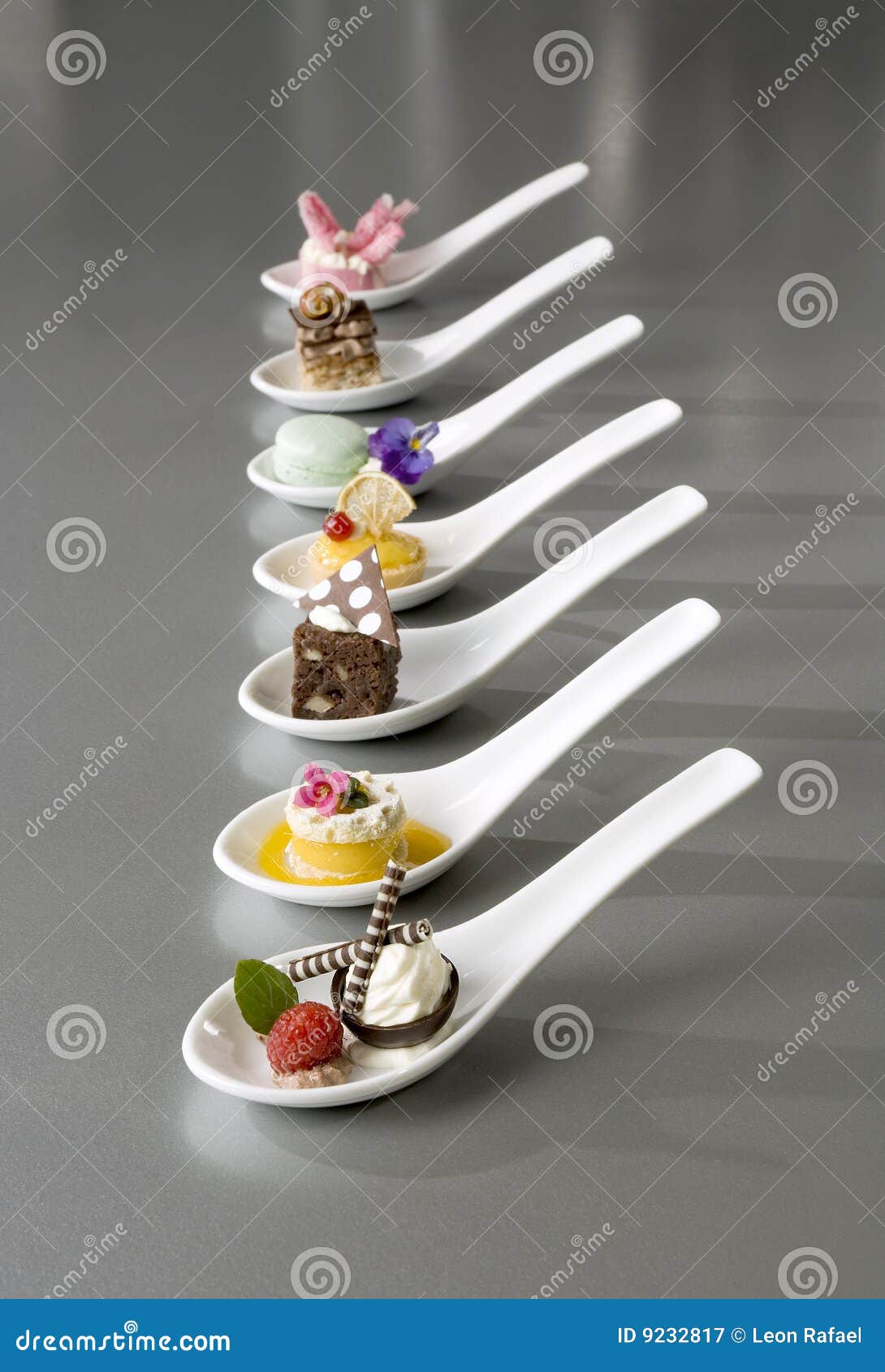Tasting spoons stock image. Image of tasting, petitfour - 9232817