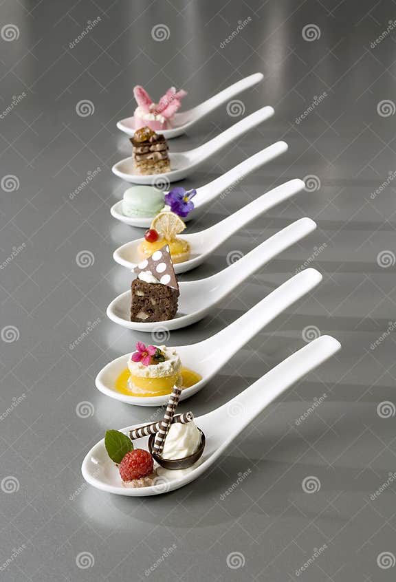 Tasting spoons stock image. Image of tasting, petitfour - 9232817