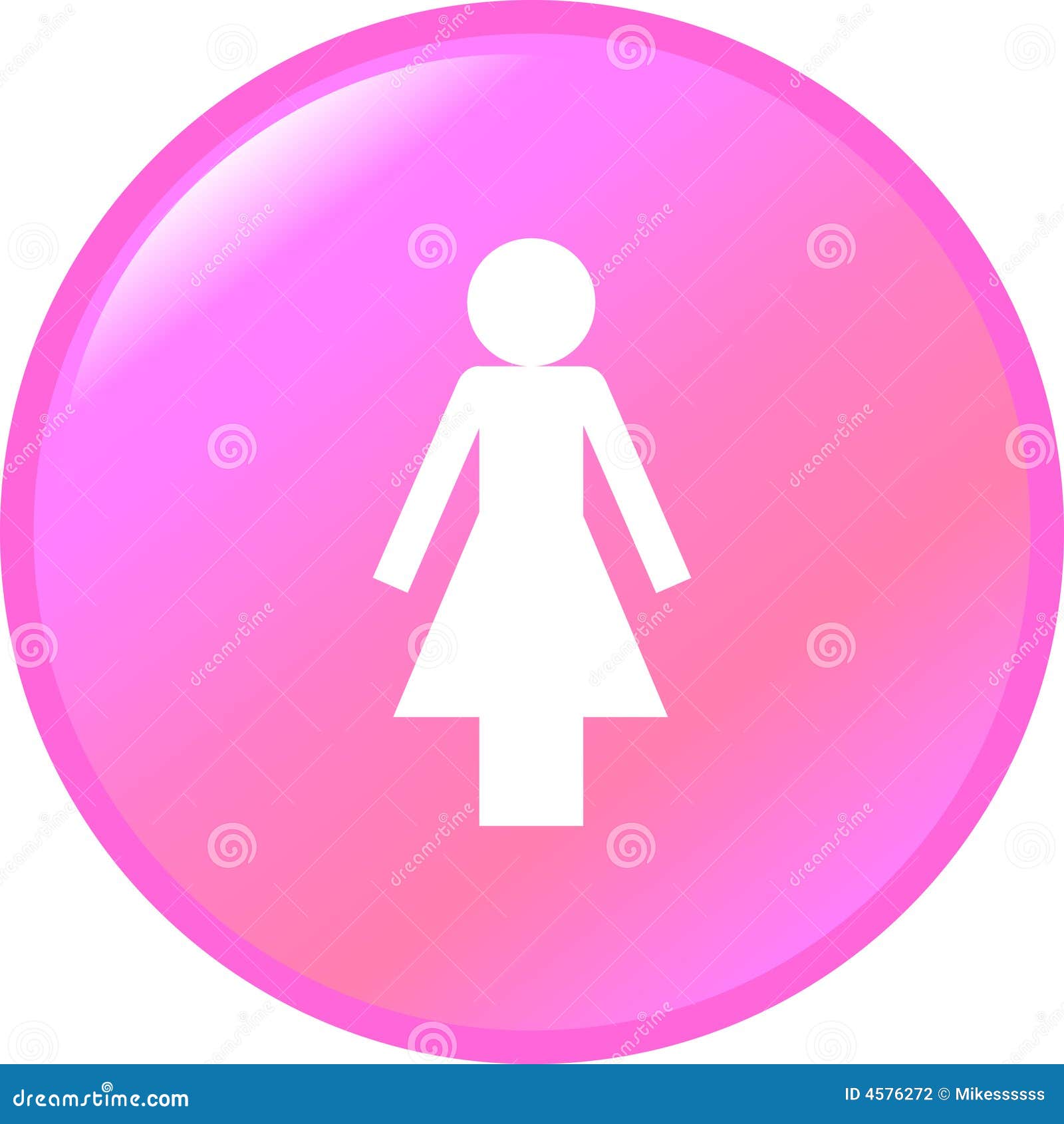 Tasto Di Simbolo Della Donna Illustrazione Vettoriale - Illustrazione ...