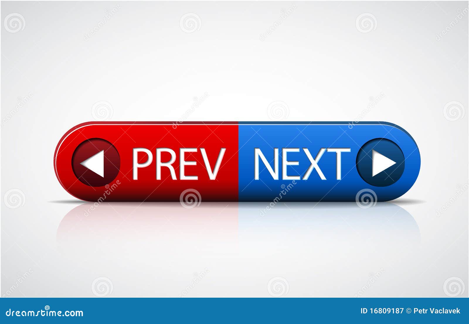 Tasto Per L'elemento Seguente E Precedente Illustrazione di Stock ...