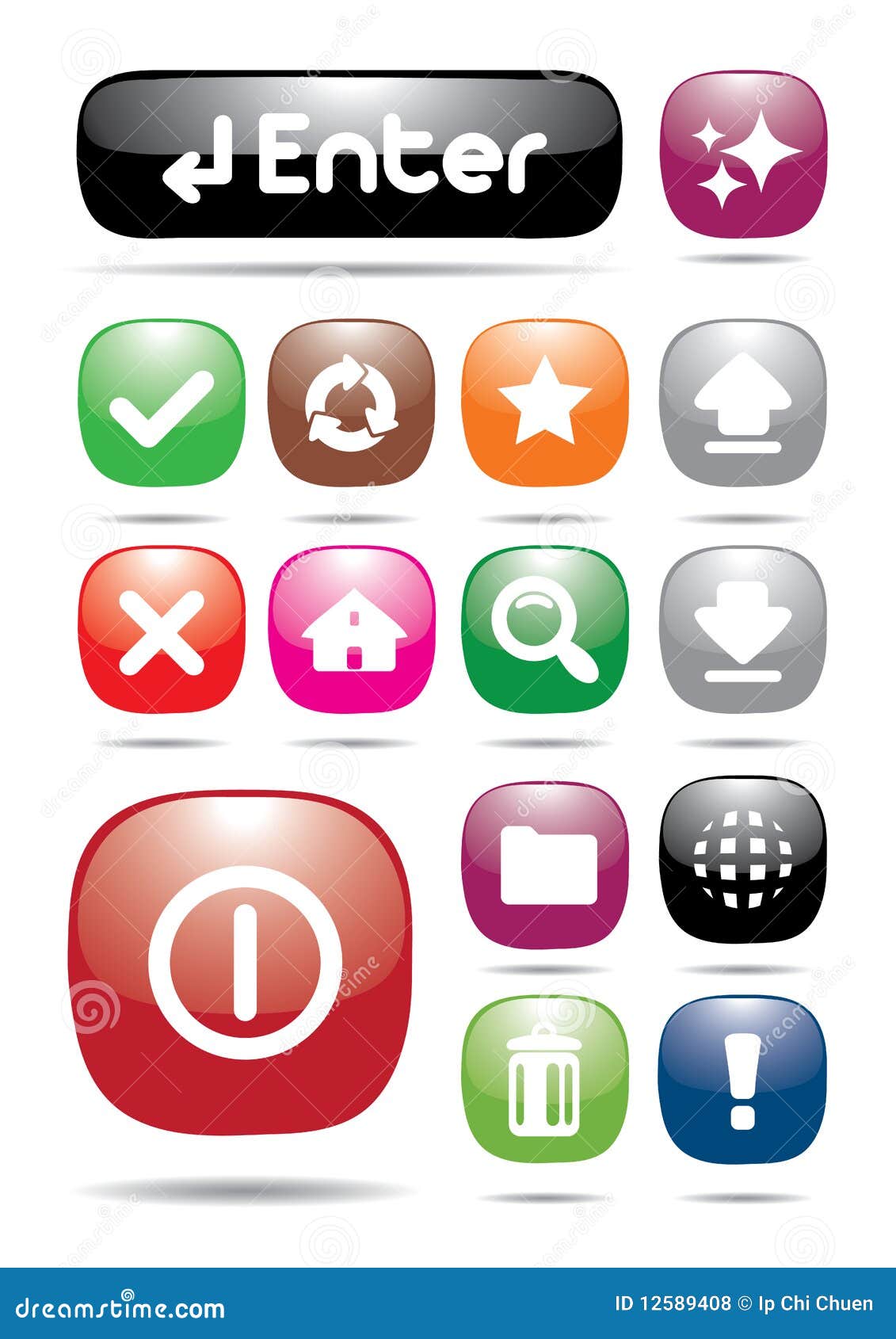Tasto Variopinto Dell'icona Di Web Page Illustrazione Vettoriale ...