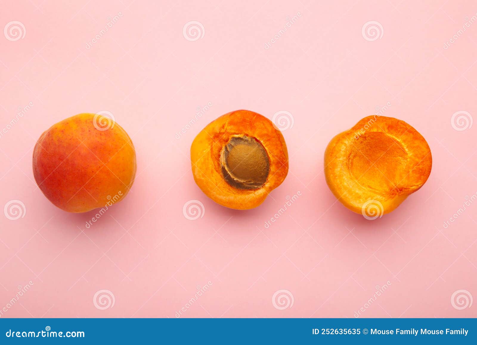 Tasty Apricots on Pink Background, Top View Stock Image - Image of food ...